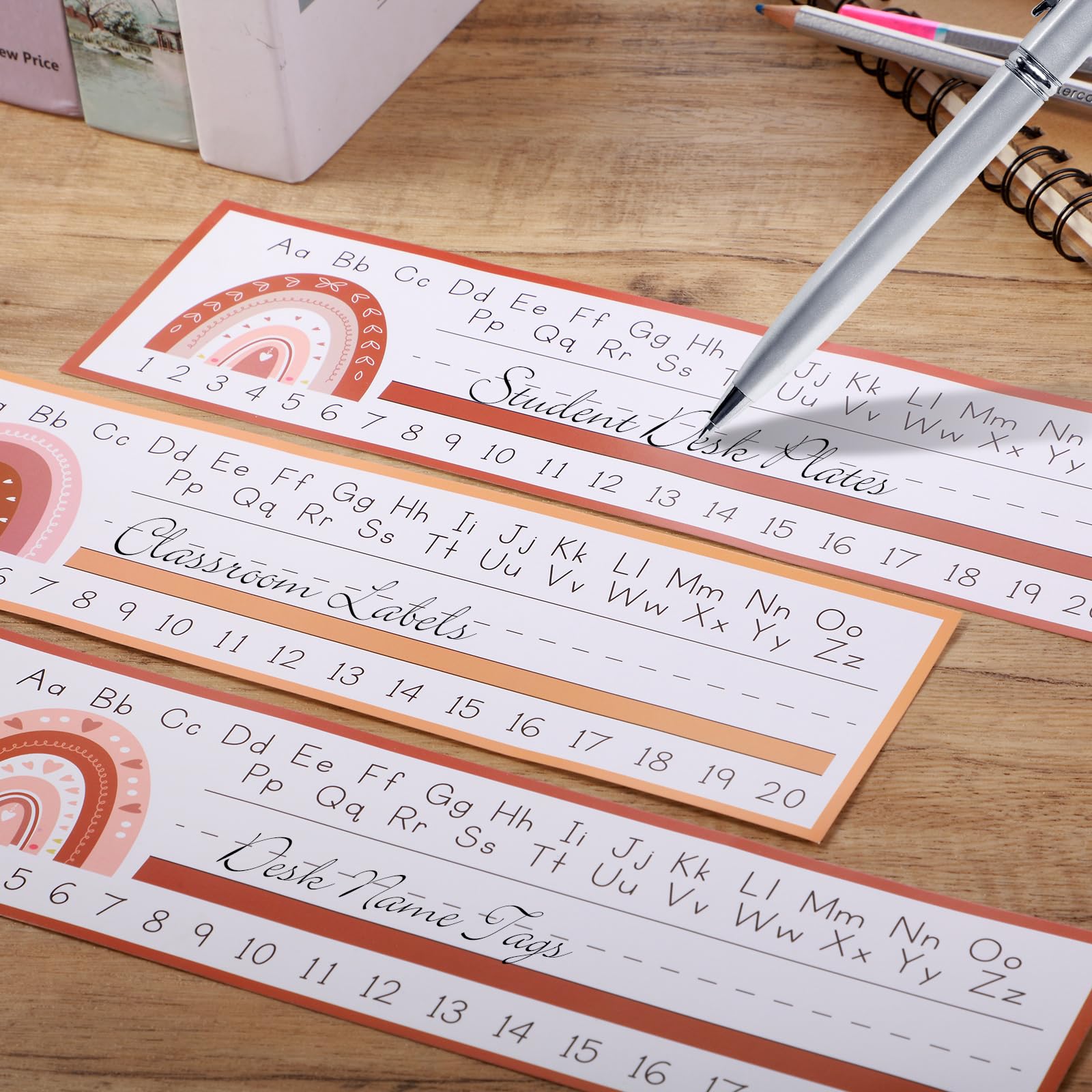 Snapklik.com : TaoBary 60 Pcs Rainbow Students Name Plates Classroom ...