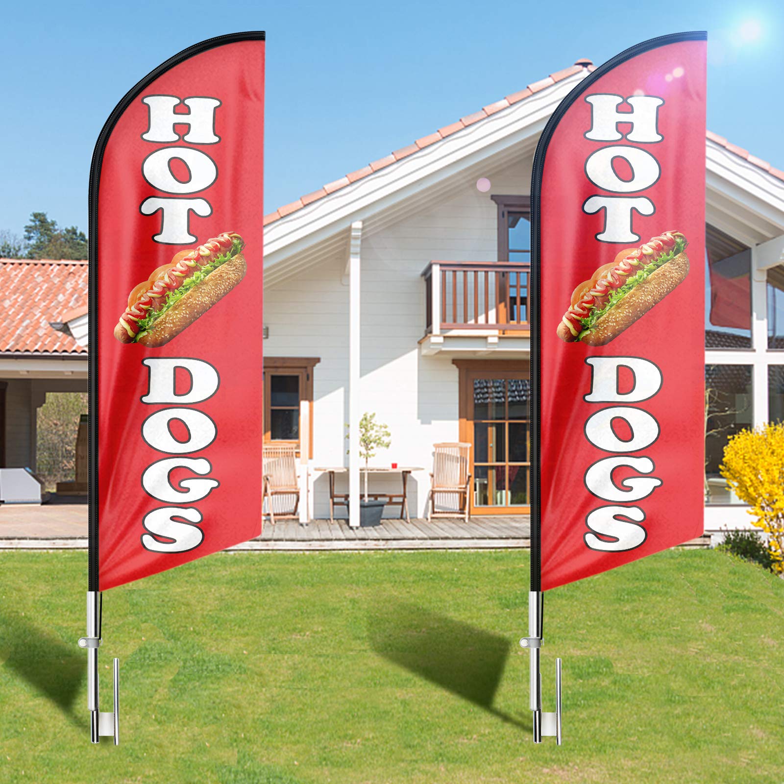 Snapklik.com : Hot Dogs Swooper Flag, Hot Dogs Feather Flags And Pole ...