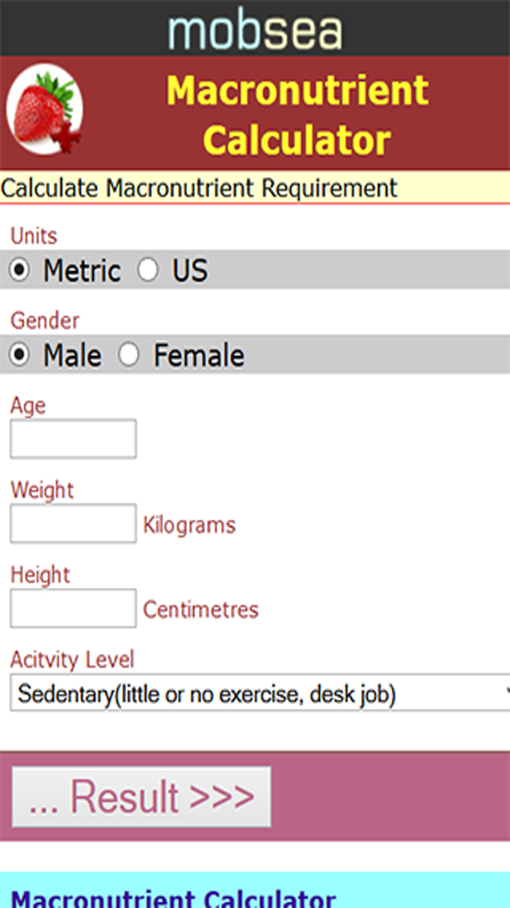 Macronutrient Calculator - App on the Amazon Appstore