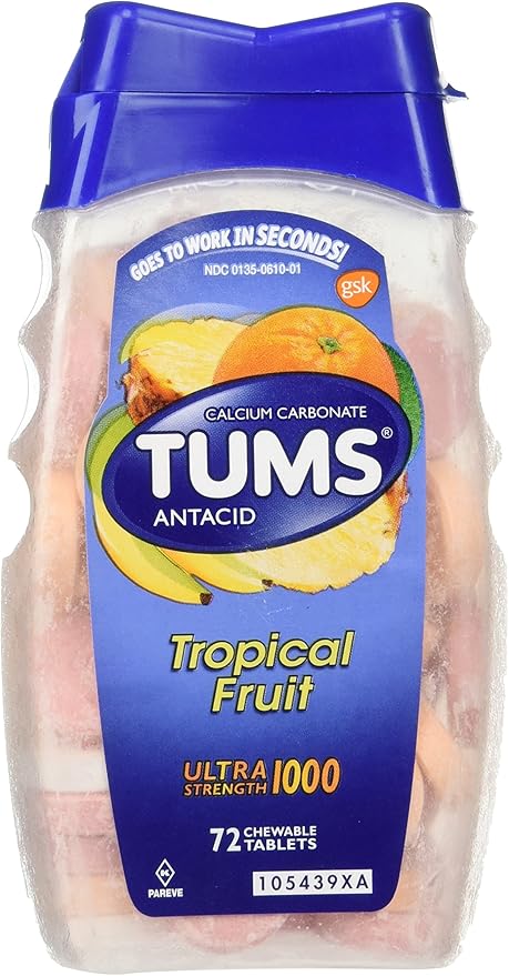 Amazon.com: TUMS Tropical Fruit Ultra, 72 Count, Pack of 6 : Health ...