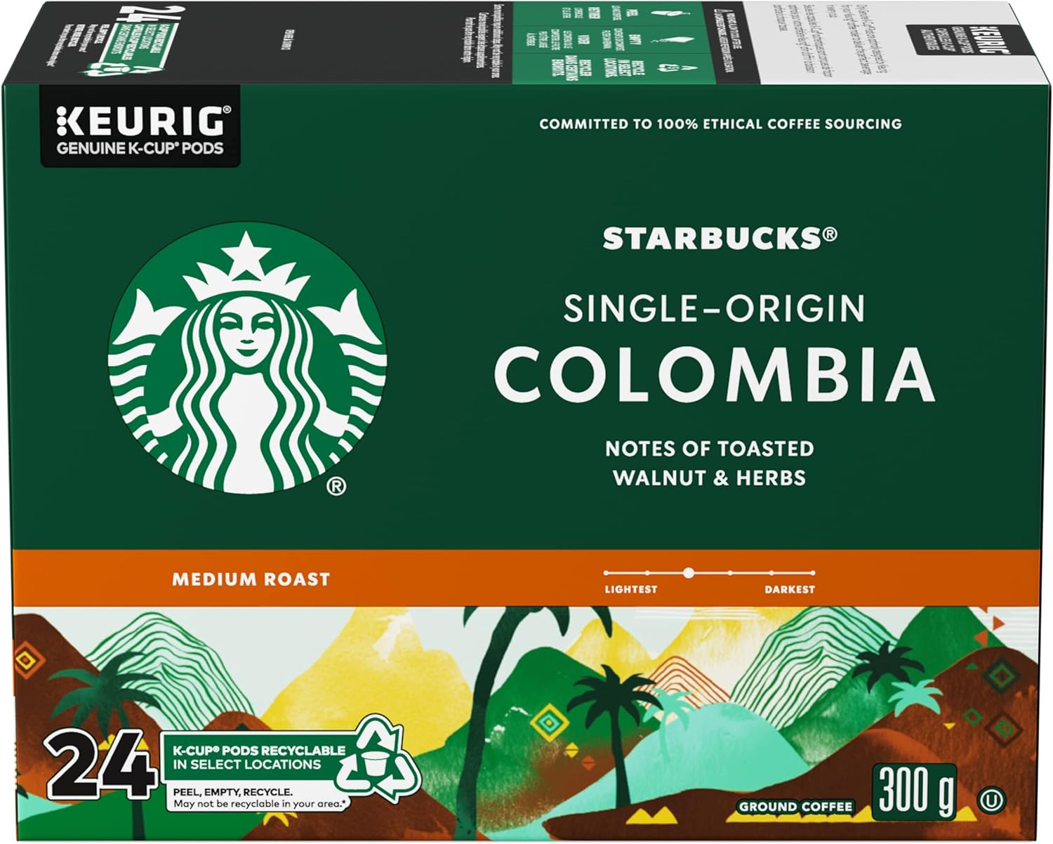 Starbucks Single-Origin Colombia Coffee, Keurig Coffee Pods, Medium ...
