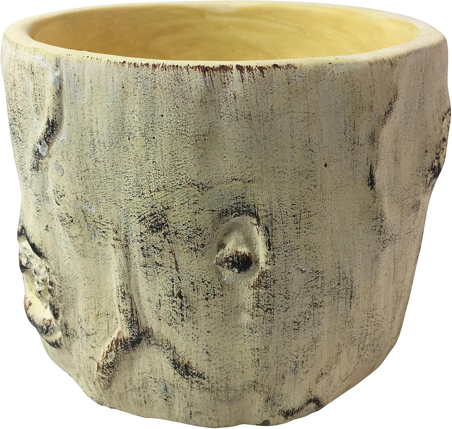 Amazon.com : Fake Tree Trunk Cement Flower Pot Planter : Patio, Lawn ...