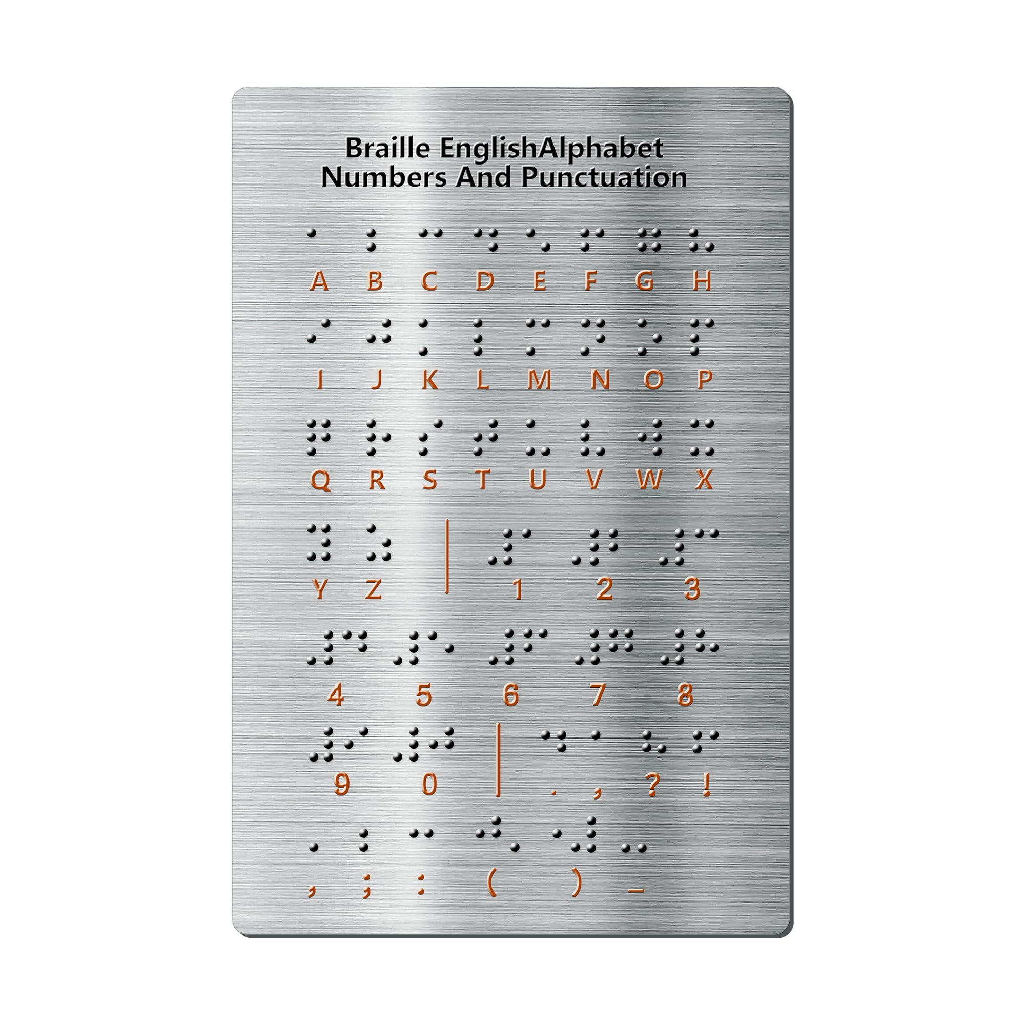 Buy Braille Alphabet Board - Learn Braille for Beginners, Braille Board ...