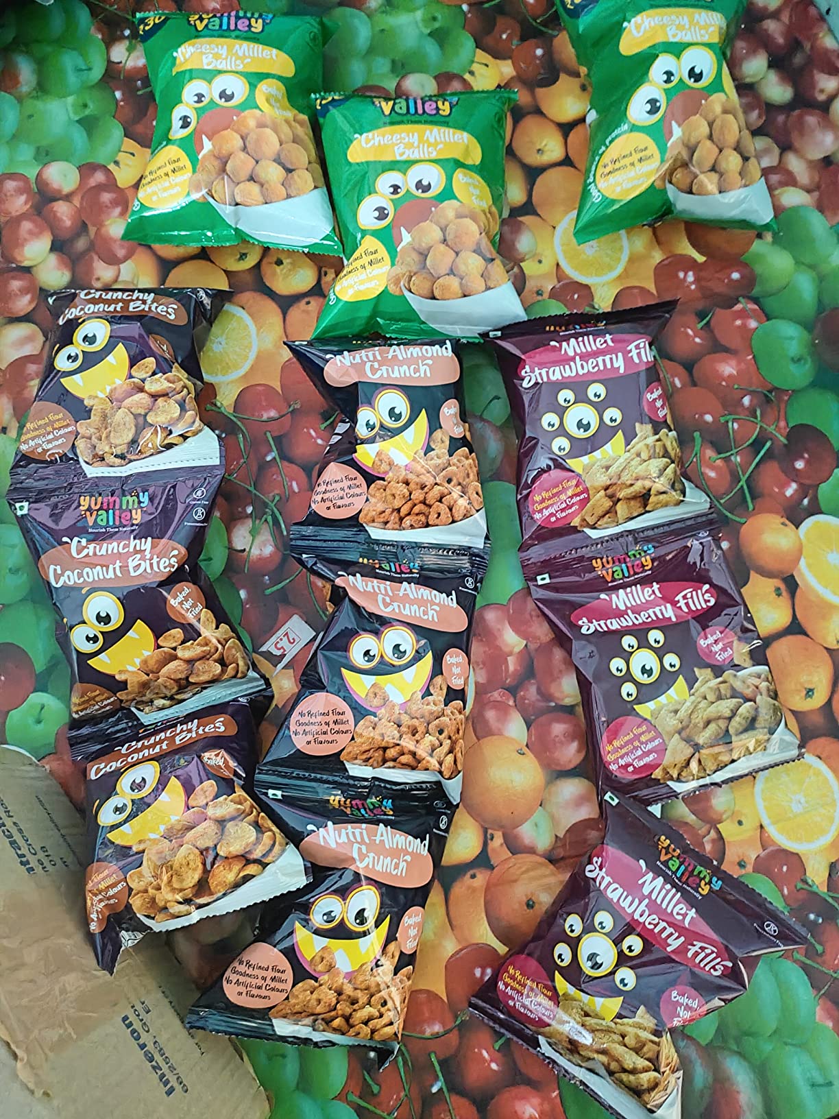 Yummy Valley Assorted Pack Of Millet Snacks (Nutri Almond Crunch - 1 ...