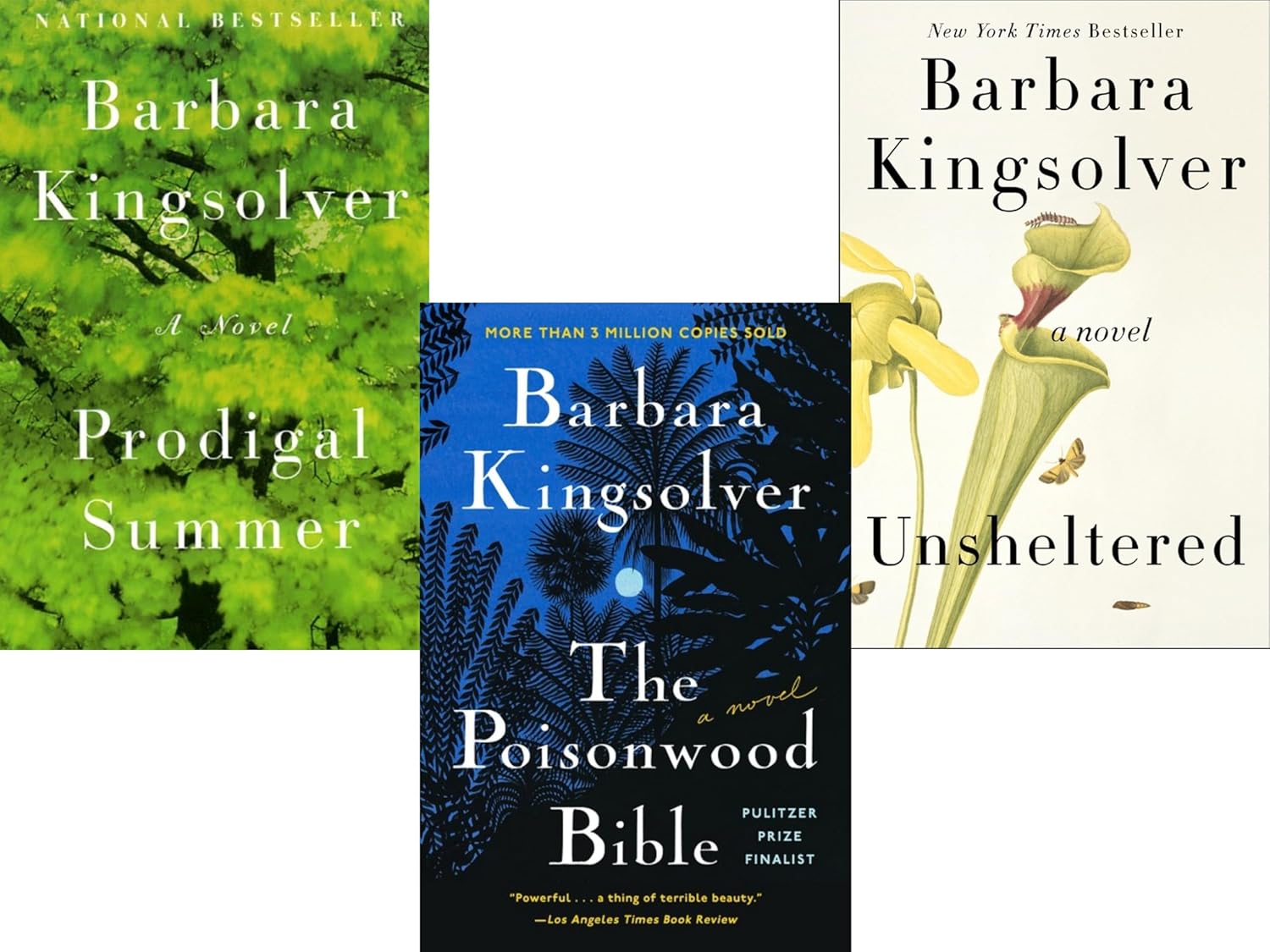 Barbara Kingsolver Collection 3 Books Set (Unsheltered, Prodigal Summer ...