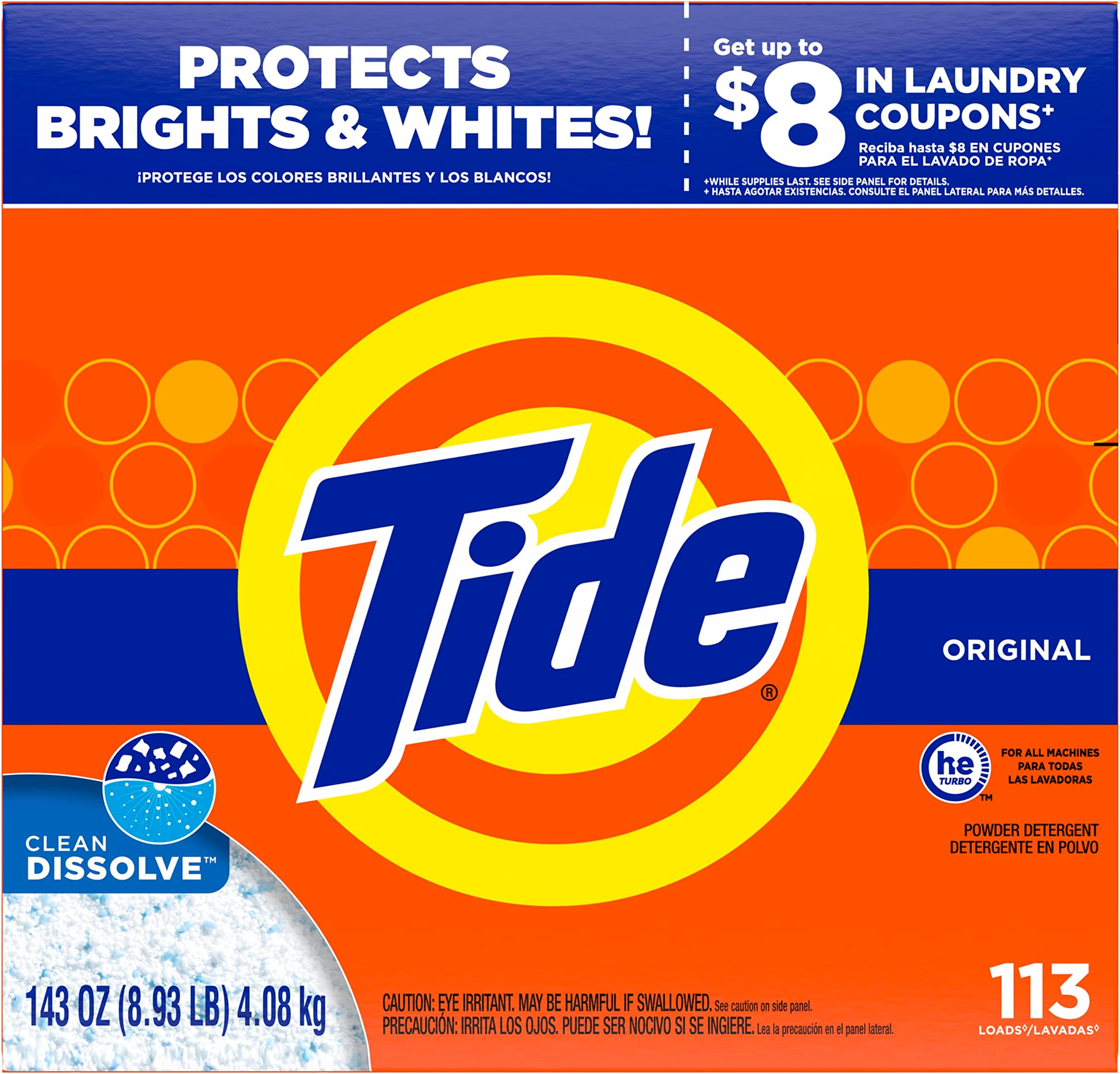 Amazon.com: Tide Powder Laundry Detergent Original, 143 Ounce ...