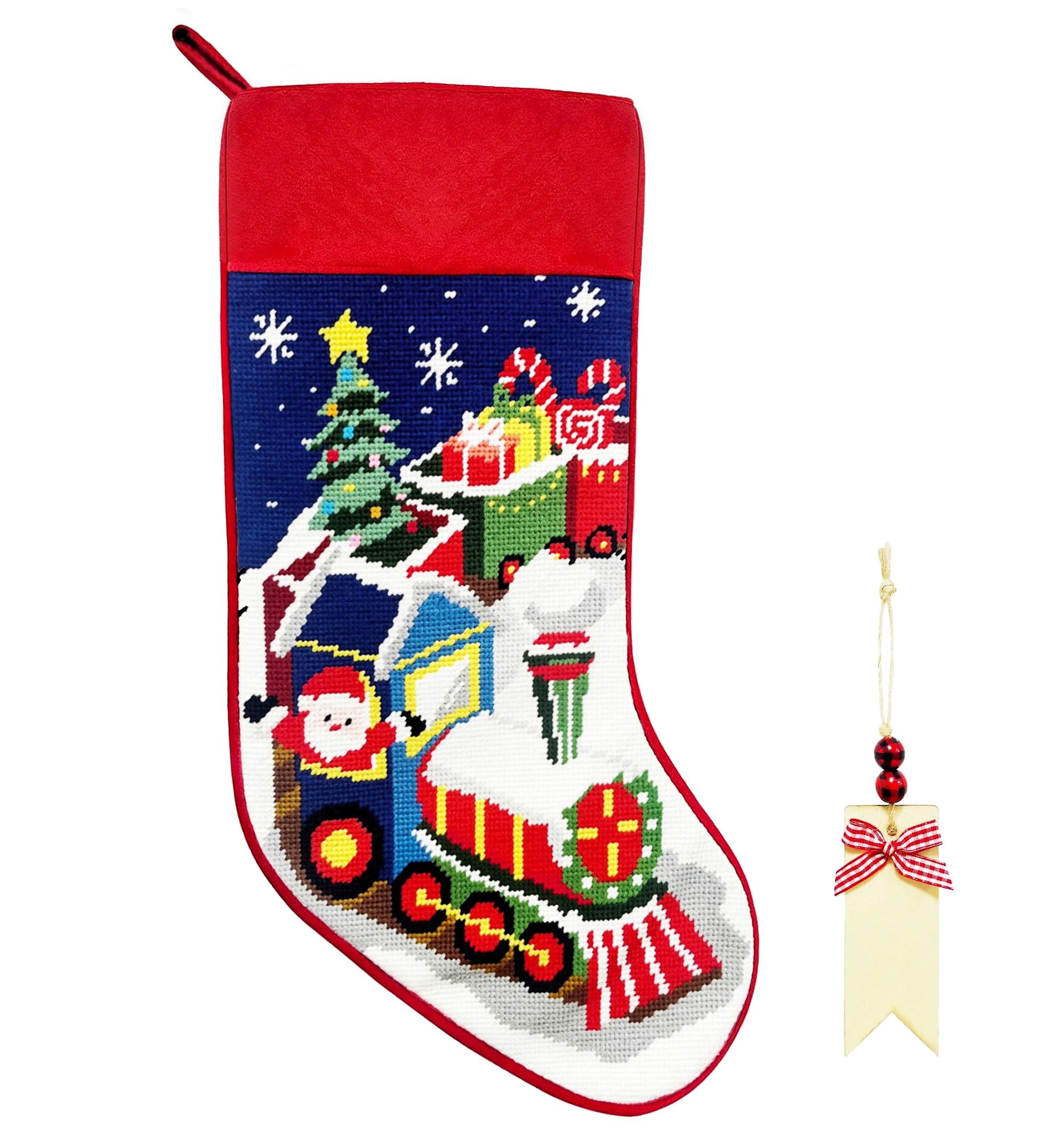 Amazon.com: BirdNest Personalized Needlepoint Christmas Stocking with ...
