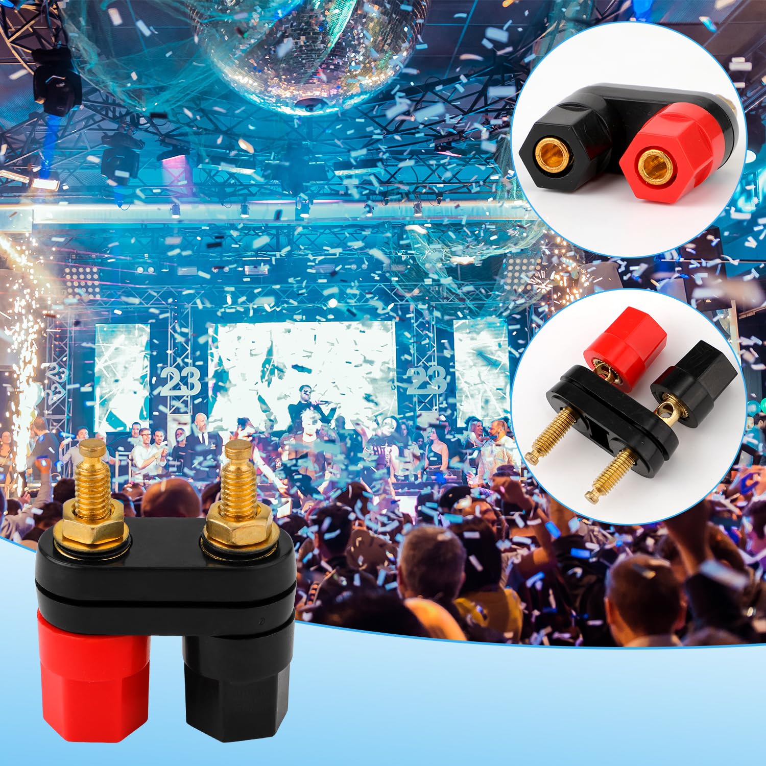 Amplifier Binding Posts 4-Pack Gold Plated Banana Plug Terminal Binding ...