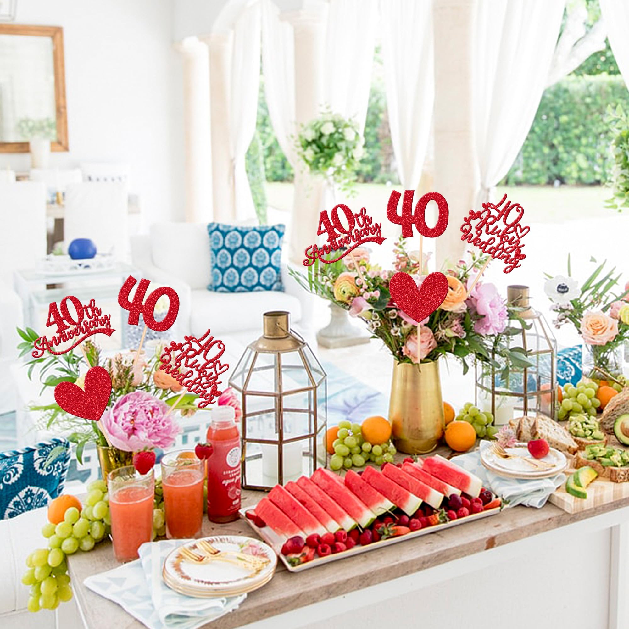 50th Anniversary Table Decorations 40th Birthday Centerpiece 40 ...