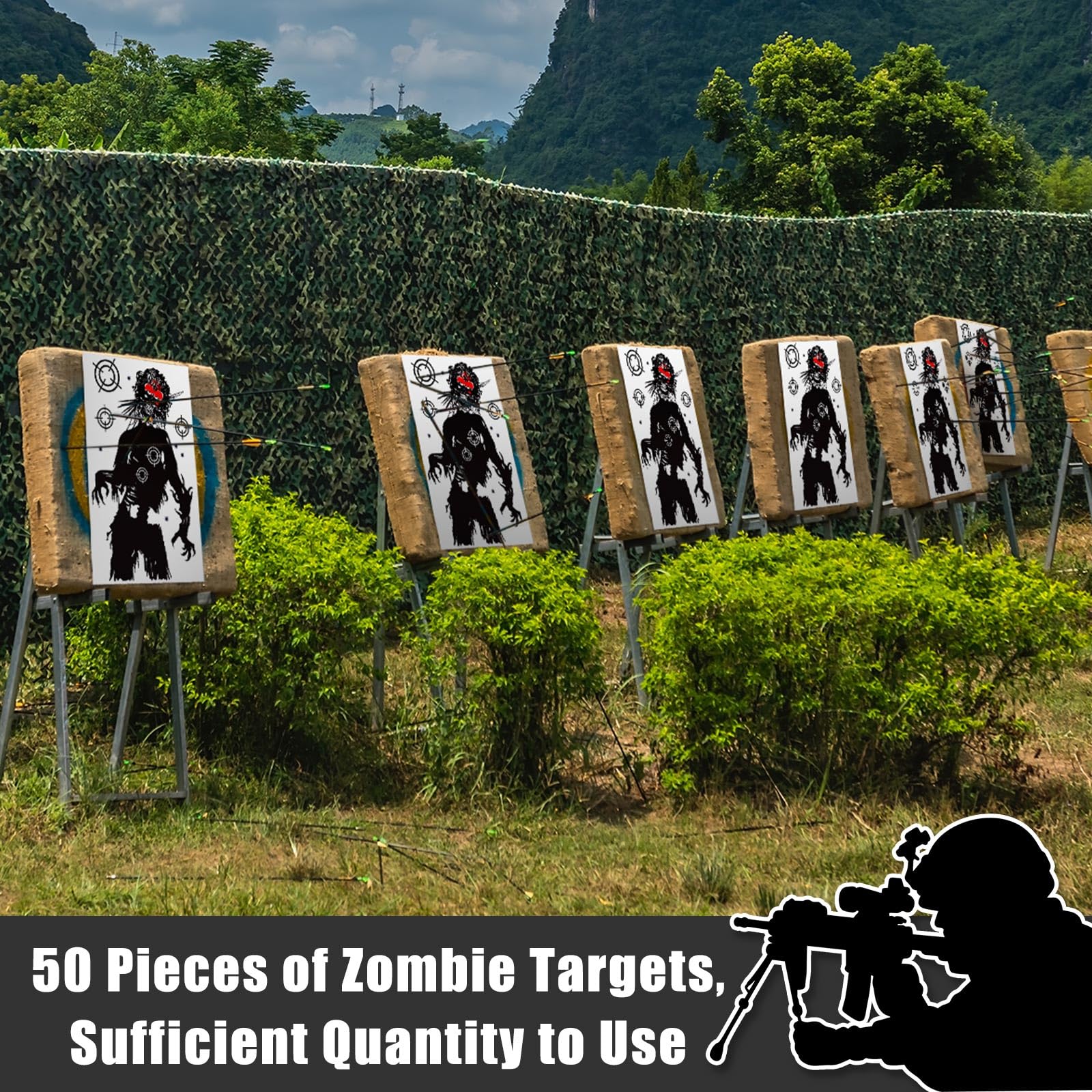 Snapklik.com : 50 Pcs Zombie Targets For The Range 12 X 18 Paper ...