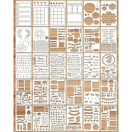 NAESM 20 Pcs Journal Stencil Set, Time Saving Planner, Incl Bullet ...