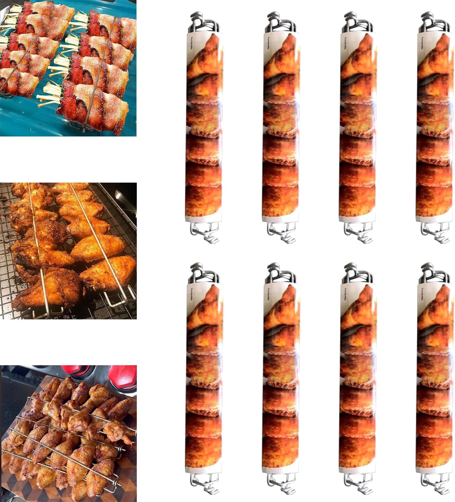 Amazon.com: Wing Chicken Rails,Chicken Wing BBQ Fork,Wing Rails for ...
