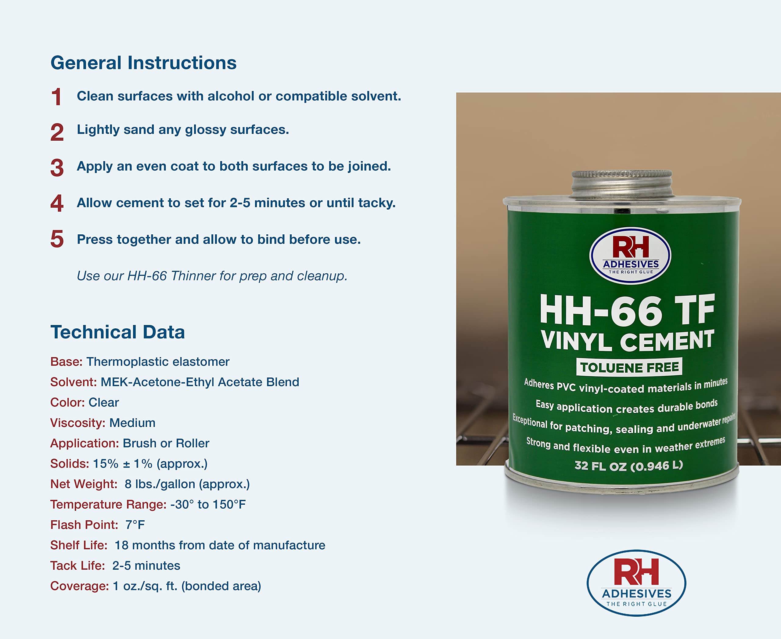Snapklik.com : HH-66 Toluene Free Vinyl Cement