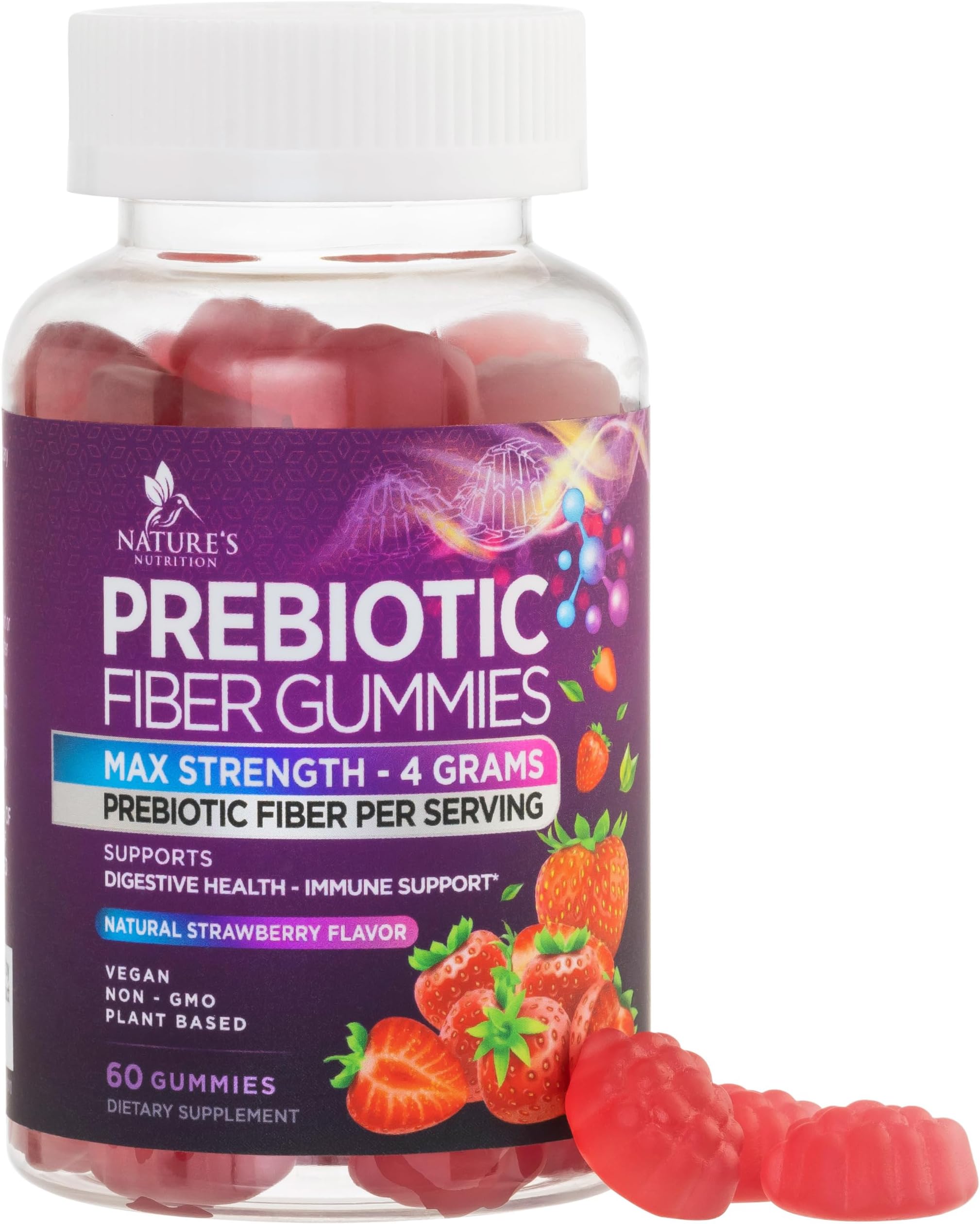 Amazon.com: Fiber Gummies for Adults, Daily 4g Gummy Fiber Supplement ...