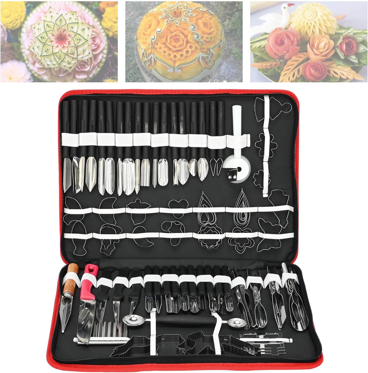 ohbien 80Pcs Fruit and Vegetable Carving Tools Kit, Multifunctional ...