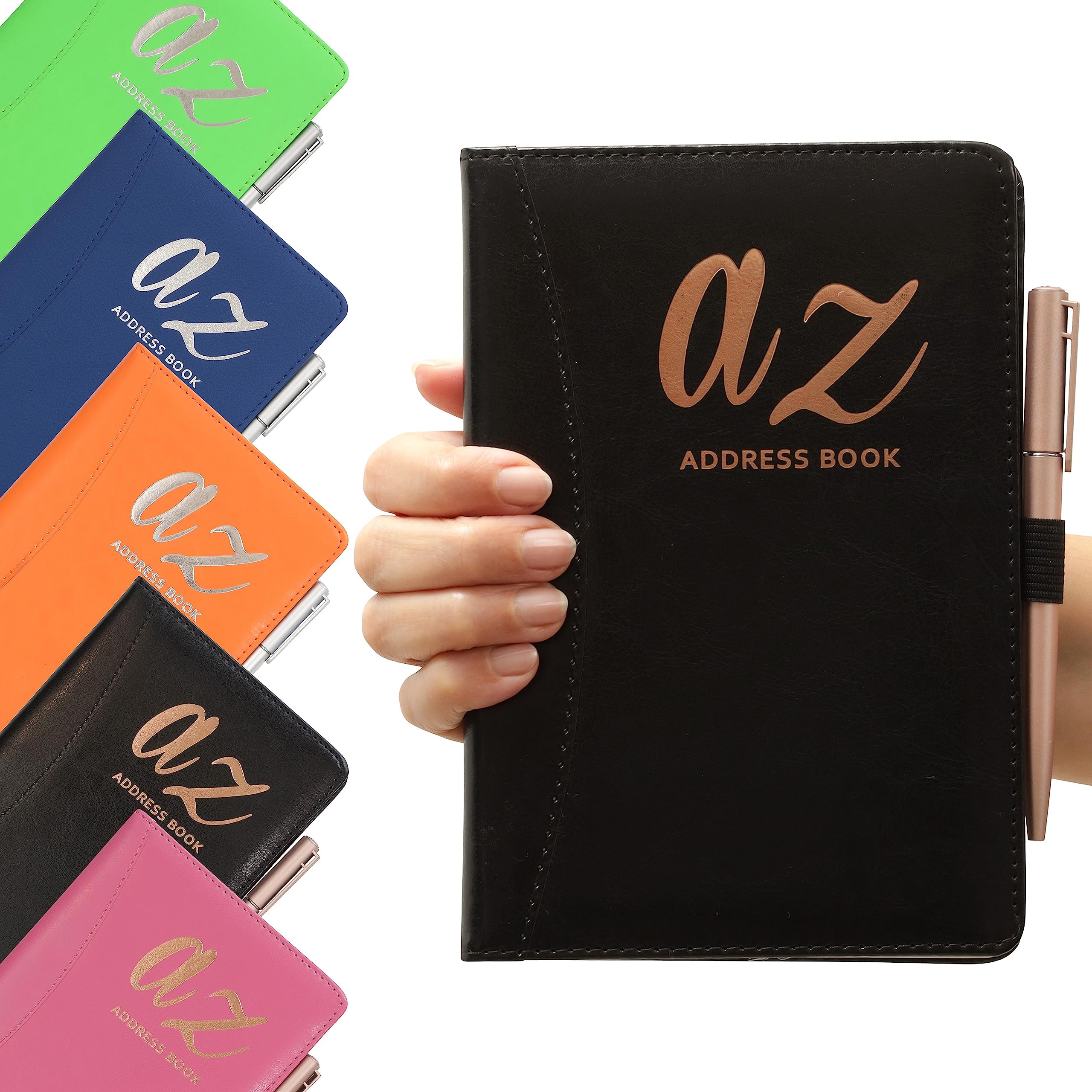 A to Z Telephone A5 Address Book A-Z Index Hard Back Cover with Pen ...