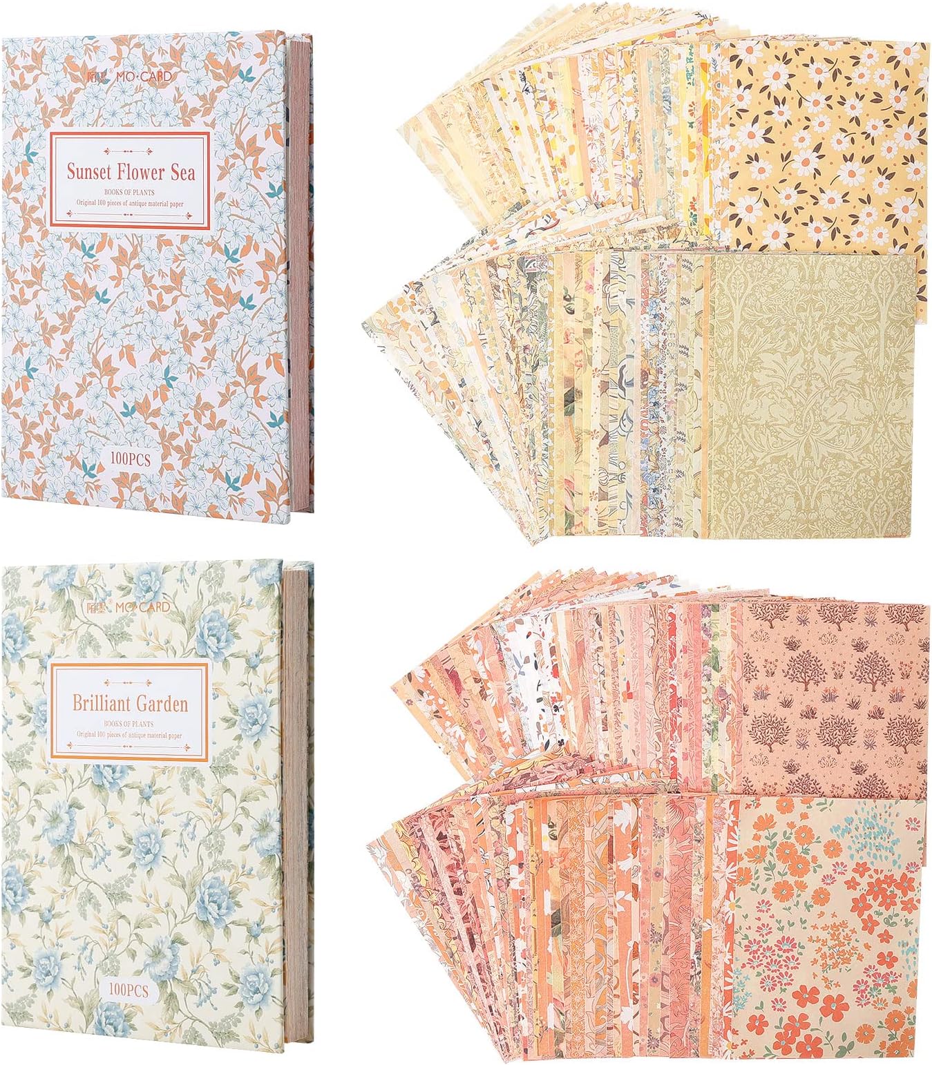 Amazon.com : Vintage Scrapbook Paper, 180 Sheets Scrapbooking Supplies ...