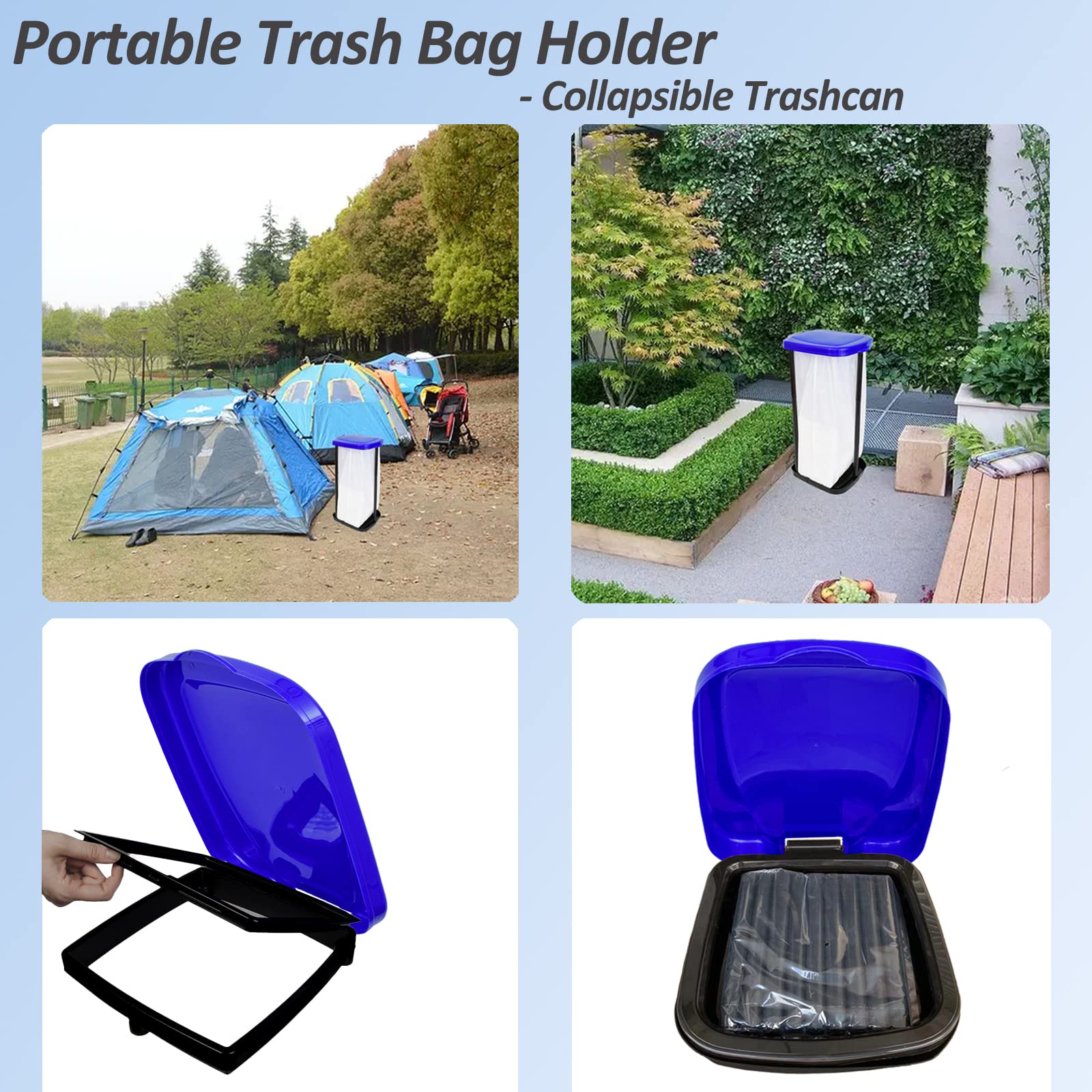 Snapklik.com : AngeLvet 2PCS Portable Trash Bag Holder Collapsible ...
