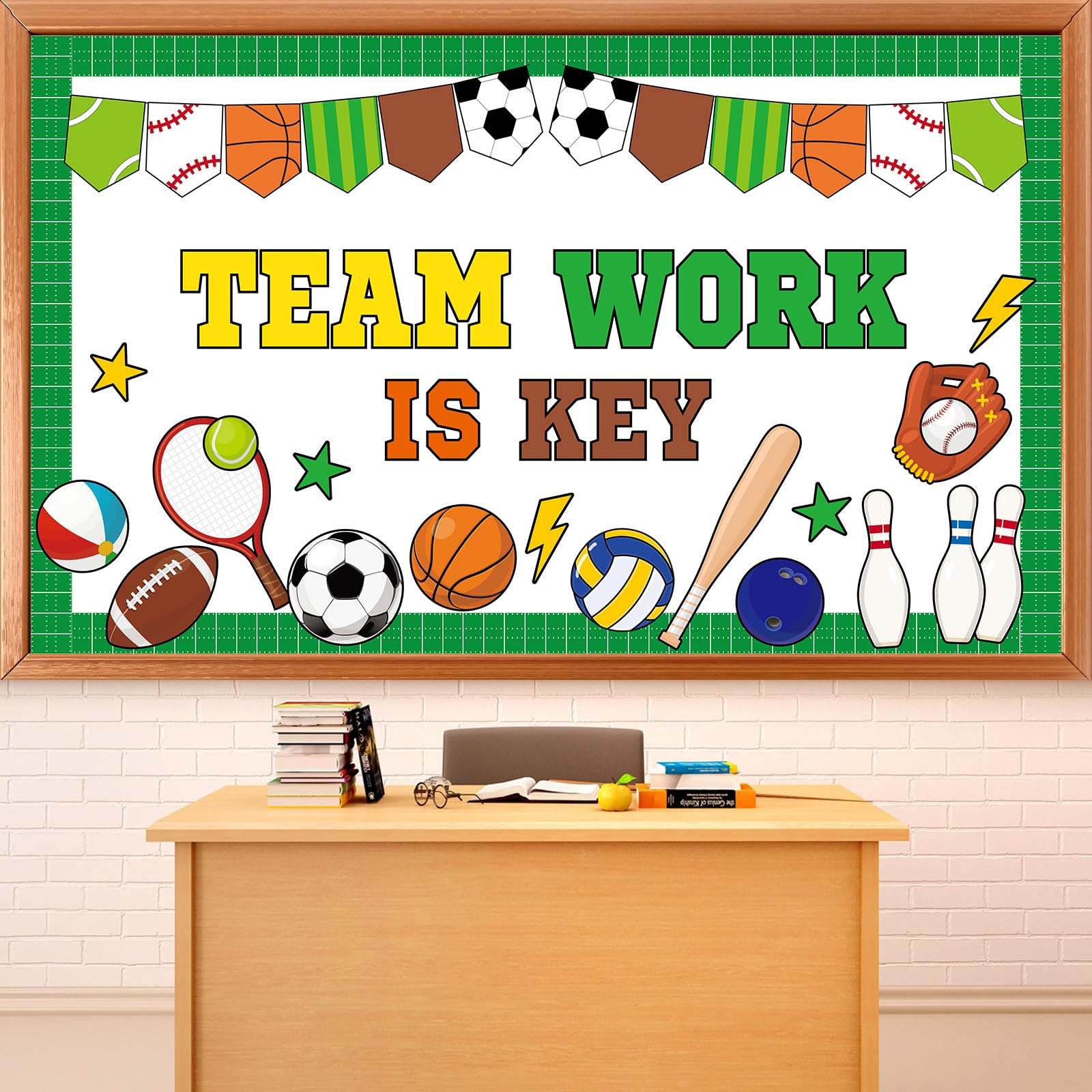 Bulletin Board Ideas For Team Work Retro Football Back To School