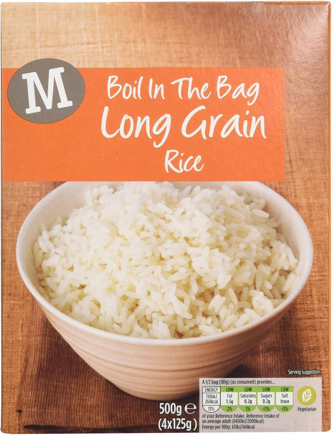 Morrisons Boil in the Bag Long Grain Rice, 4 x 125g : Amazon.co.uk: Grocery