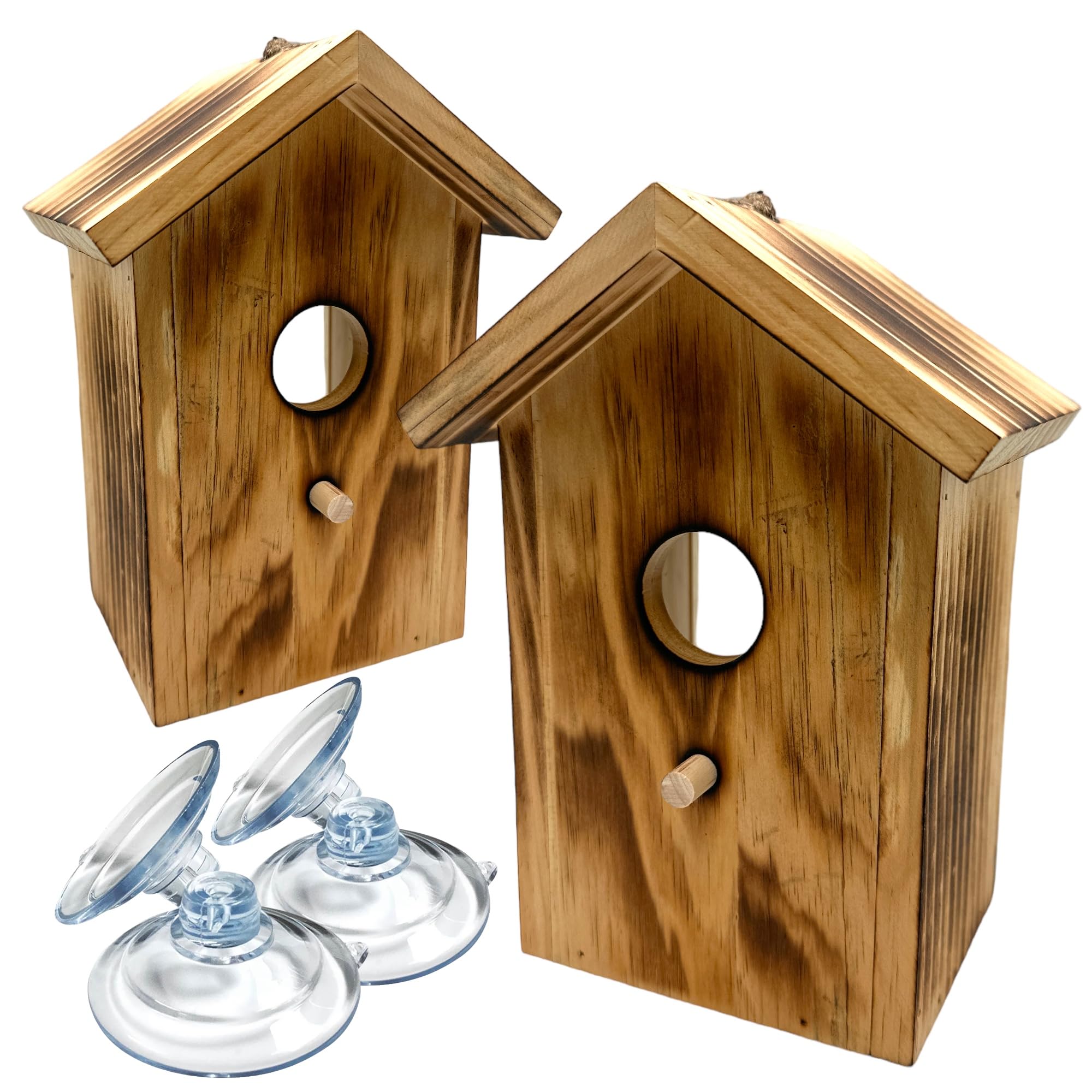 Snapklik.com : 2-Pack Transparent Window Bird House