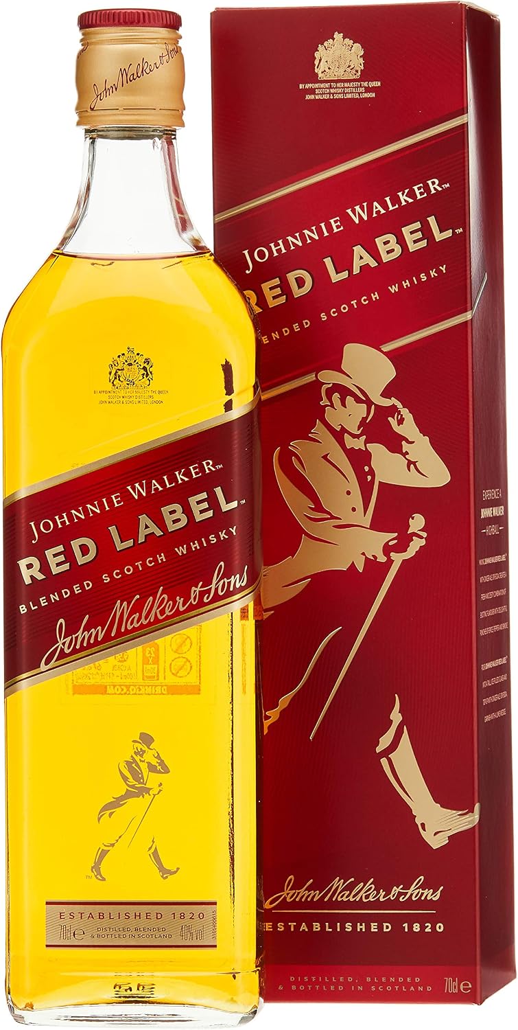 Johnnie Walker Red Label Blended Scotch Whisky, 700 ml : Amazon.sg: Grocery