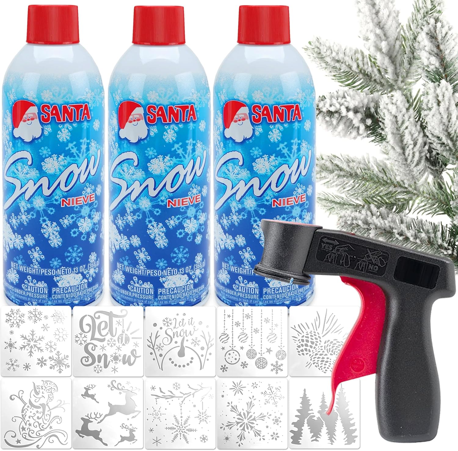 Amazon.com: 3-Pack DIY Winter Instant Fake Snow Spray with Spray Can ...