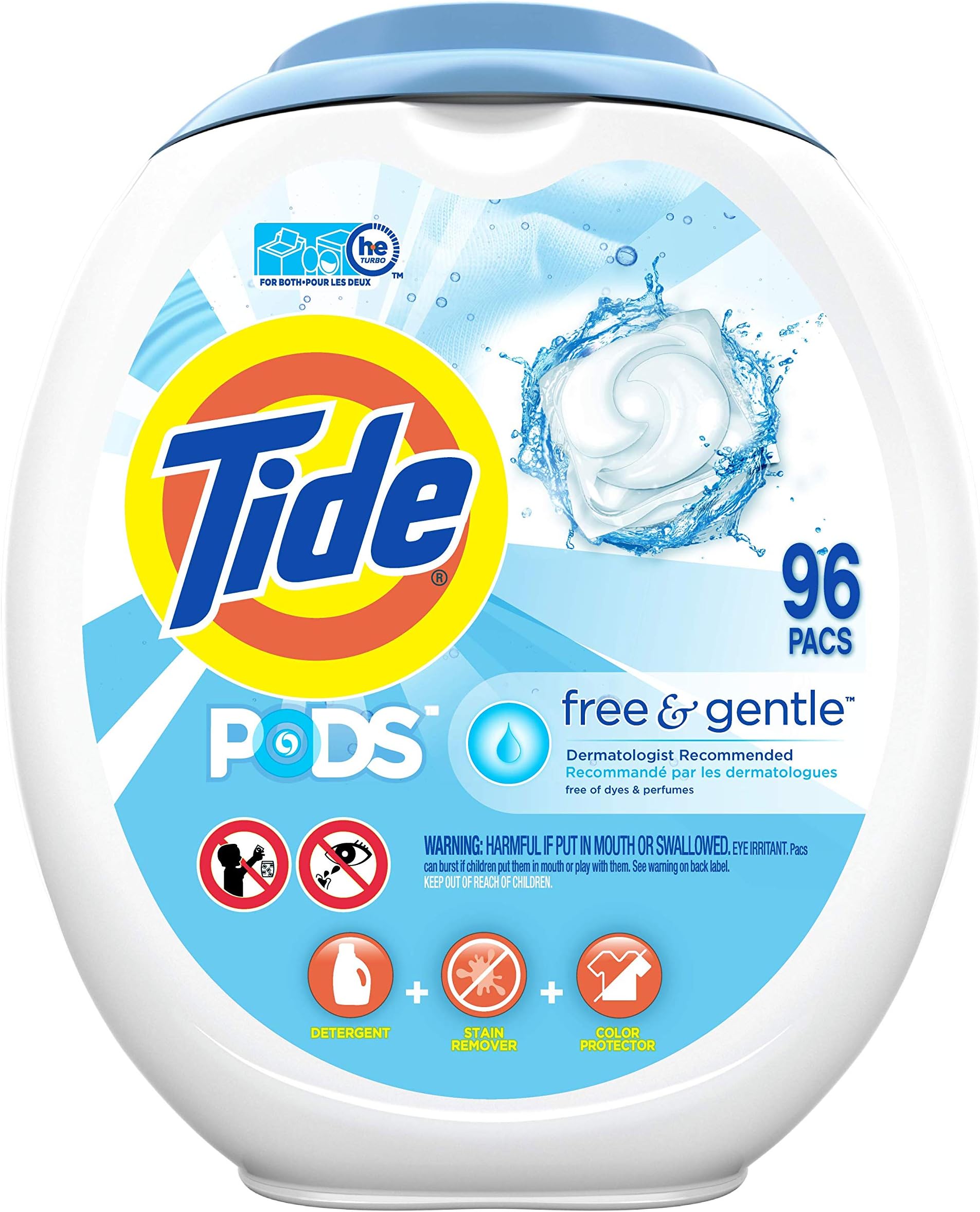 Amazon.com: Tide PODS Free and Gentle, Laundry Detergent Soap PODS, HE ...