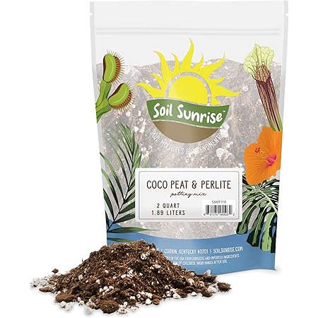 Amazon.com : Coco Peat Perlite Potting Mix (2 Quarts), Loose Coconut ...