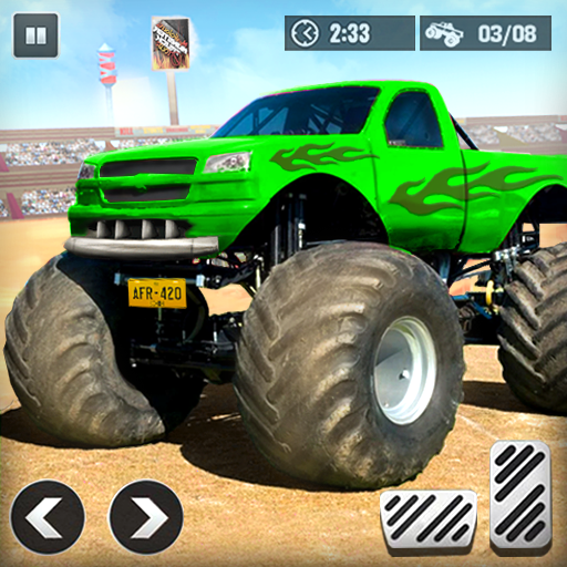 Extreme Demolition Blue Monster Truck Simulator Battle Derby Game 2022 ...