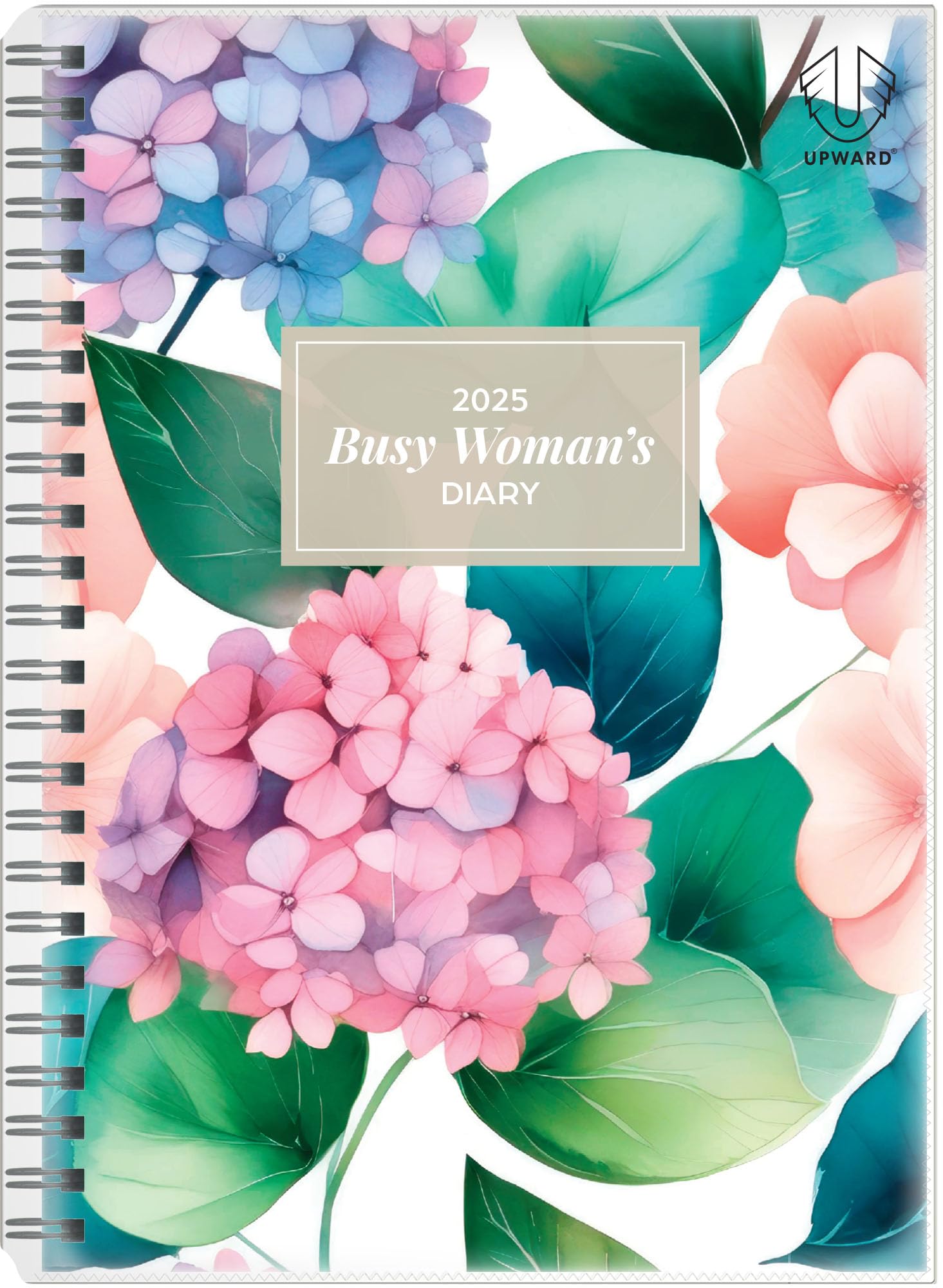 Upward Diaries 4404 Busy Women's Weekly 2025 Diary, A5 Size - Hydrangea ...