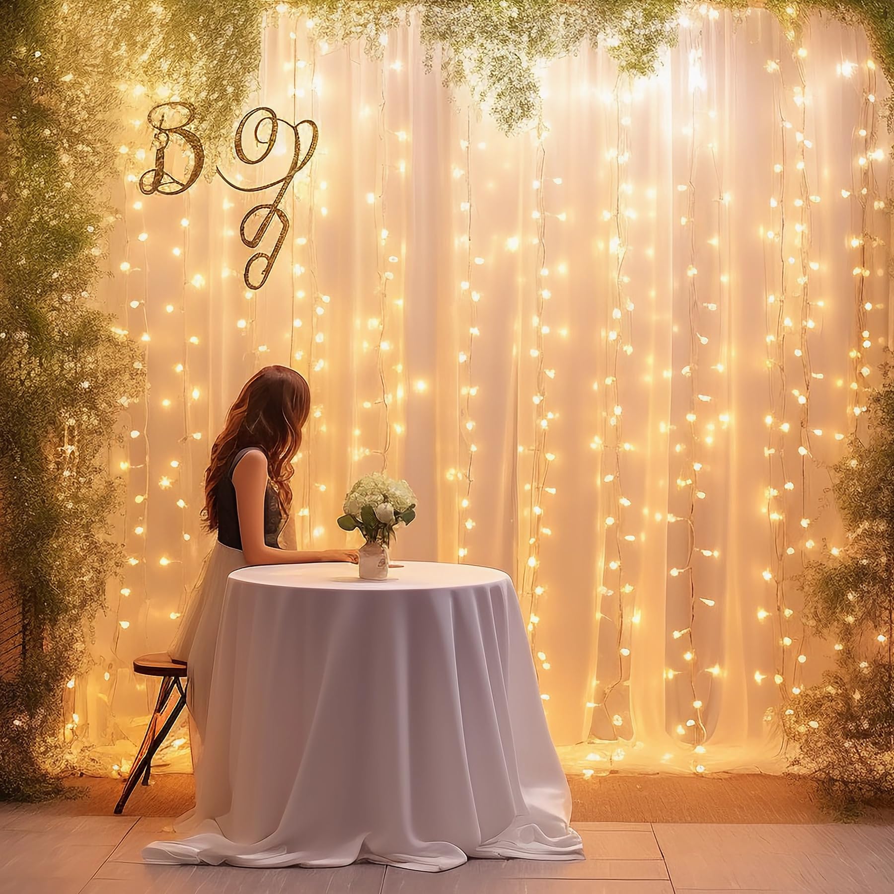 Amazon.com : Little Funny 10ft x 10ft Champagne Sheer Nylon Tulle ...