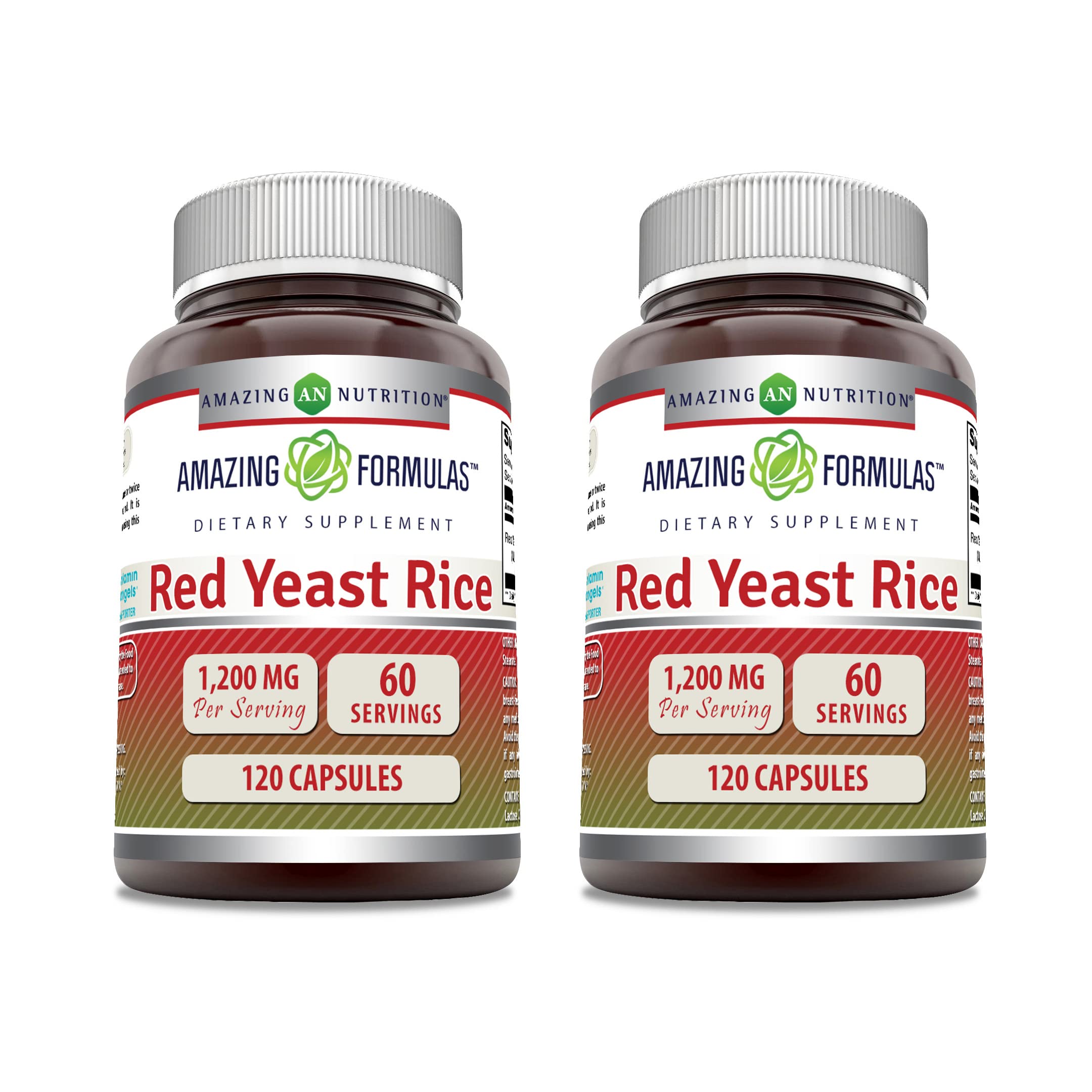 Amazon.com: Amazing Formulas Red Yeast Rice 1200mg Per Serving Capsules ...