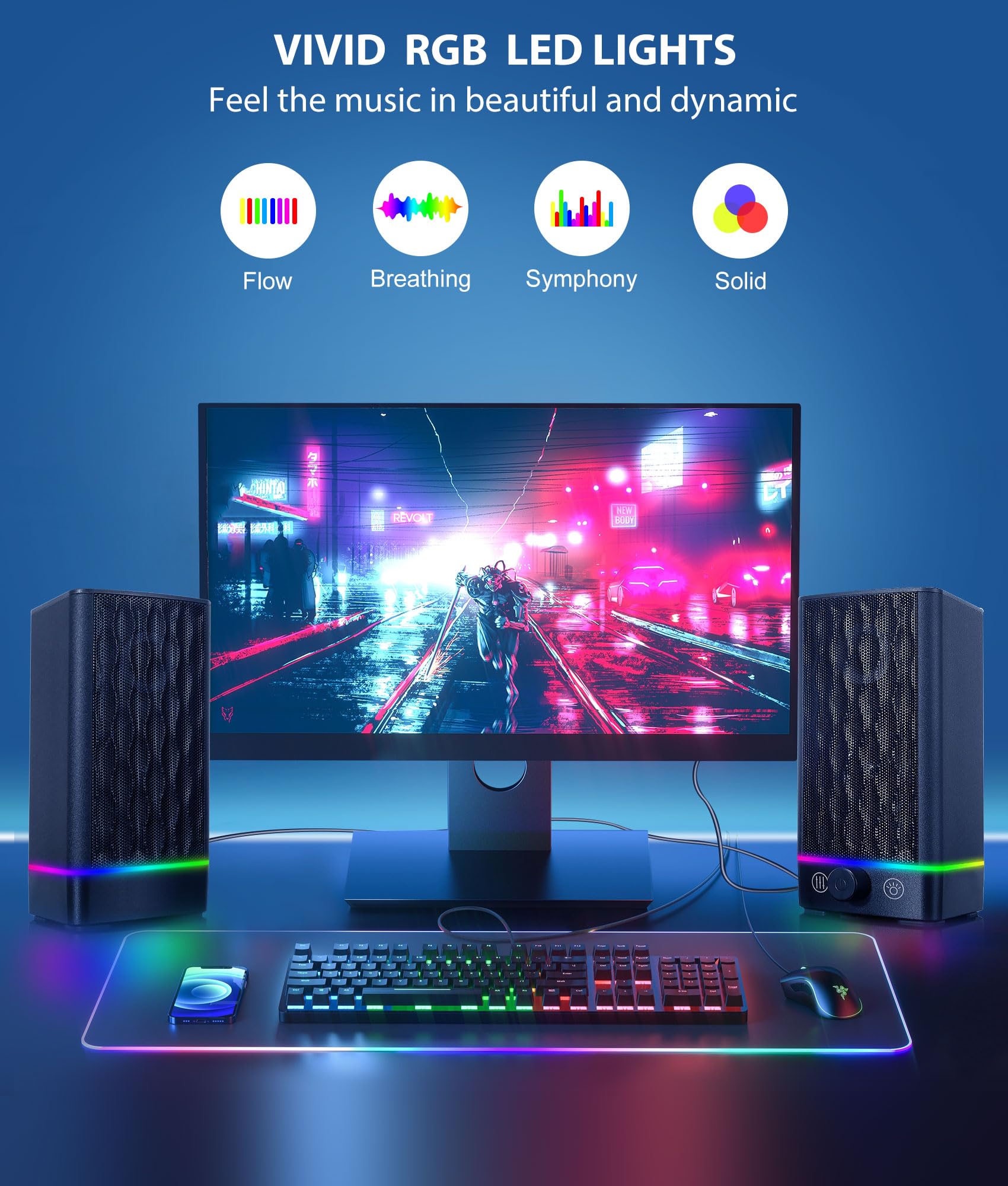 Snapklik.com : Paobas Computer Speakers, Enhanced 2.0 Channel PC Stereo ...