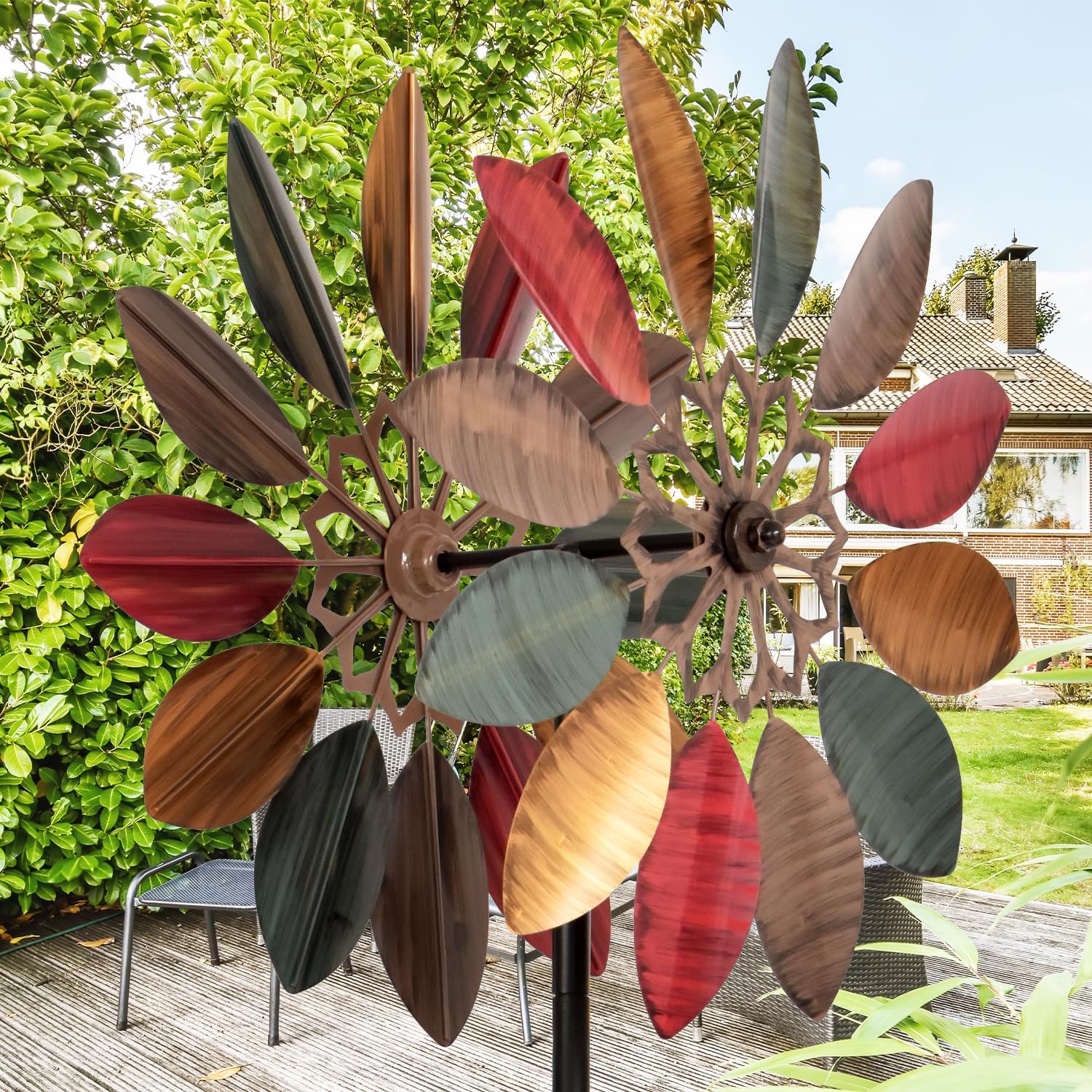 Amazon.com: Hourseat 84 inch Wind Spinner Large Outdoor Metal,Two-Way ...