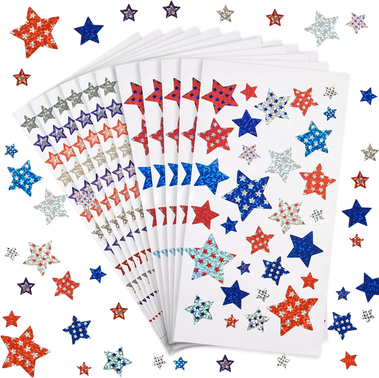 Amazon.com: MotiMind 240 Pcs Patriotic Sticker Independence Day 4th of ...