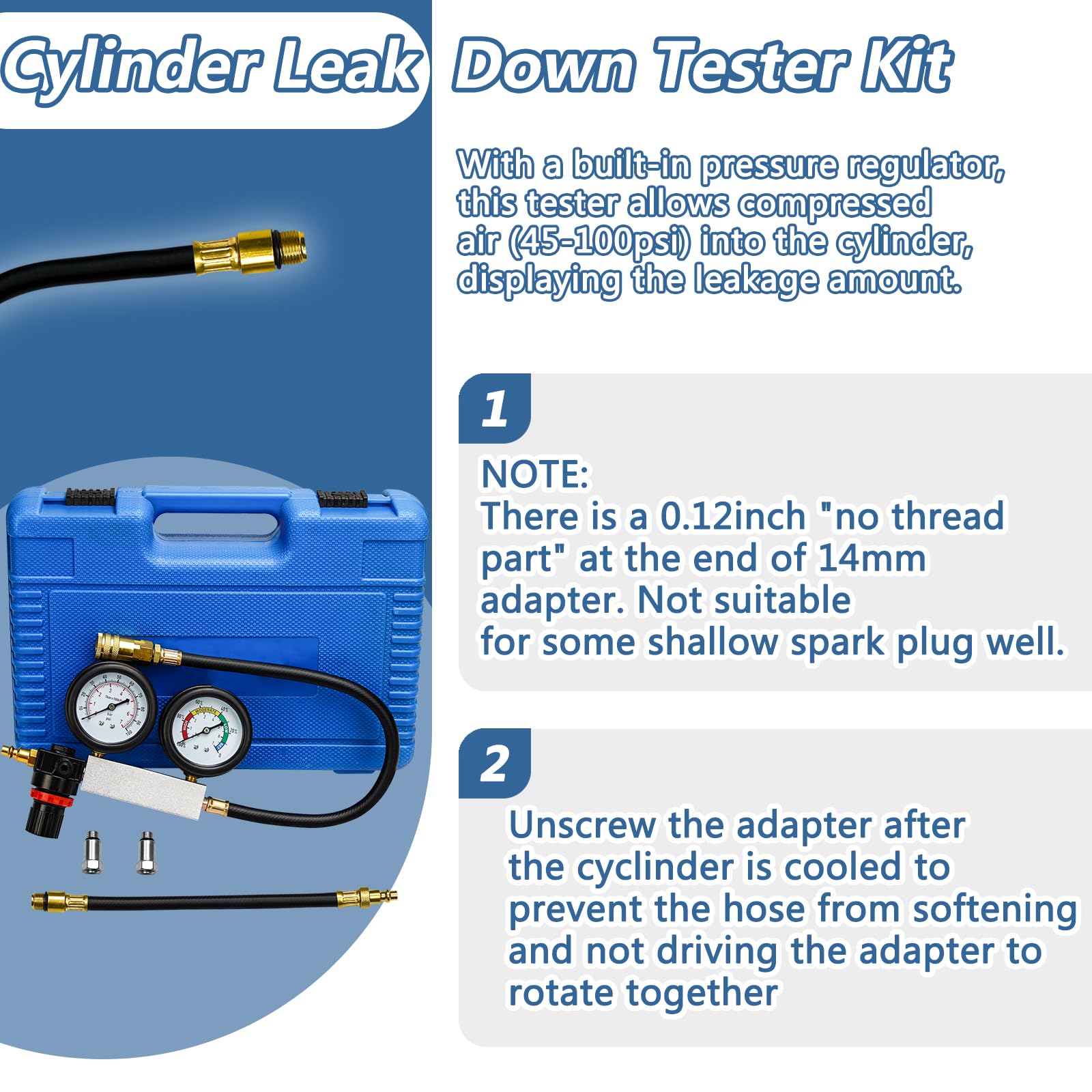 Snapklik.com : Cylinder Leak Down Tester Kit Compression Leakdown ...