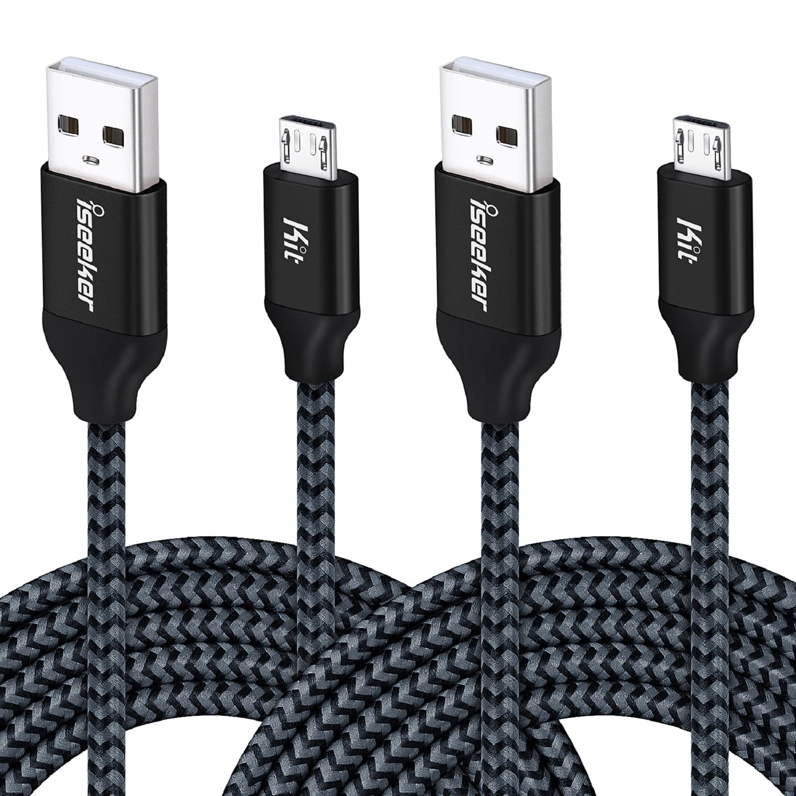 Amazon.com: iSeekerKit USB Cable 15ft Extra Long Braided Micro USB ...