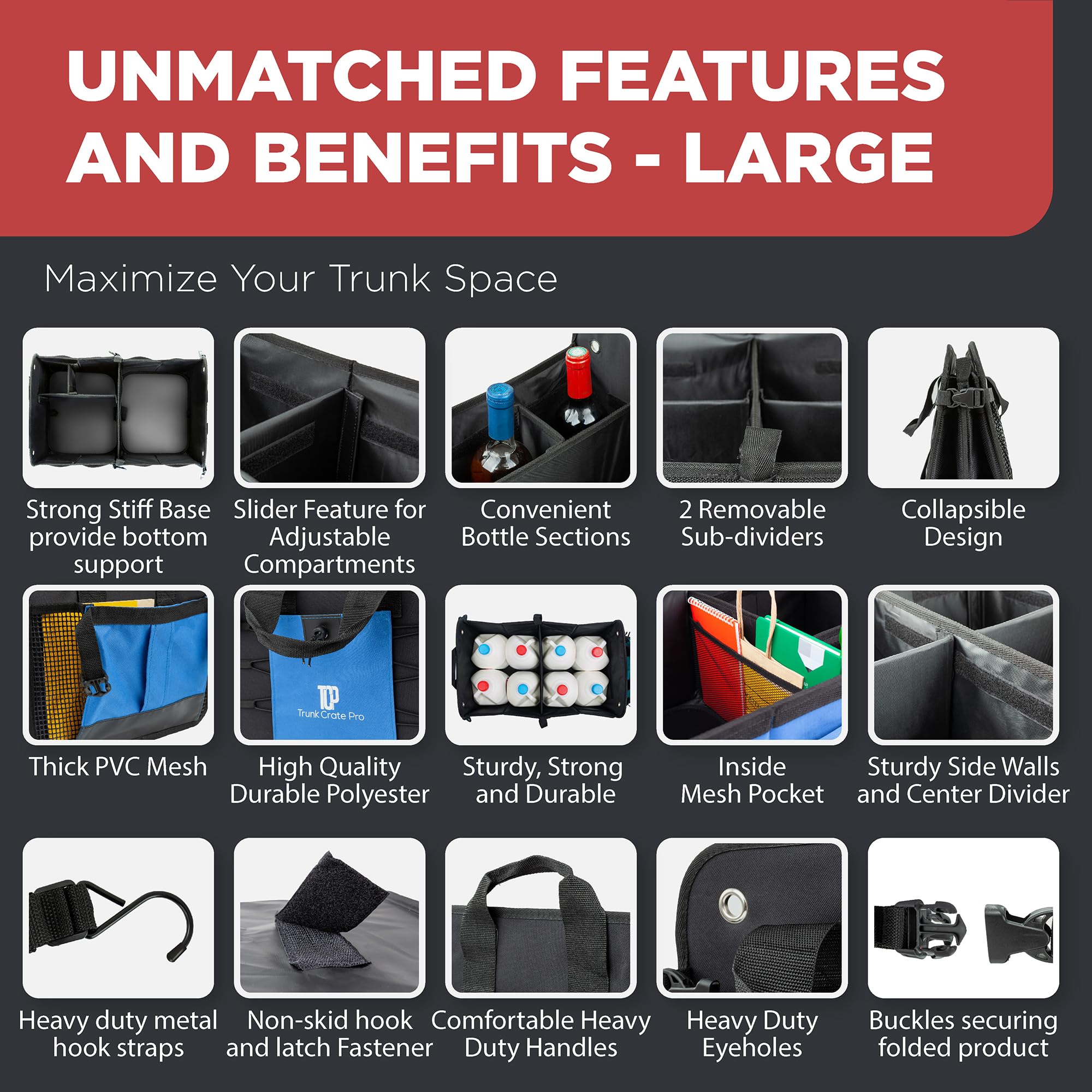 Snapklik.com : TRUNKCRATEPRO Car Trunk Organizers Trunk Organizer, Car ...