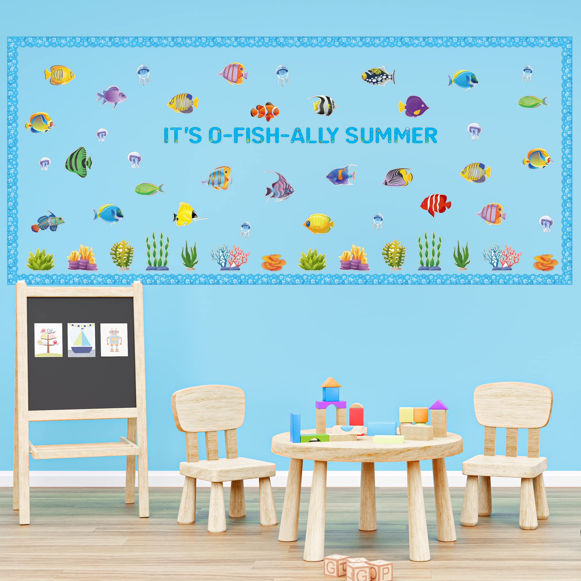 Snapklik.com : 151Pcs Summer Fish Ocean Bulletin Board Cutouts Border ...