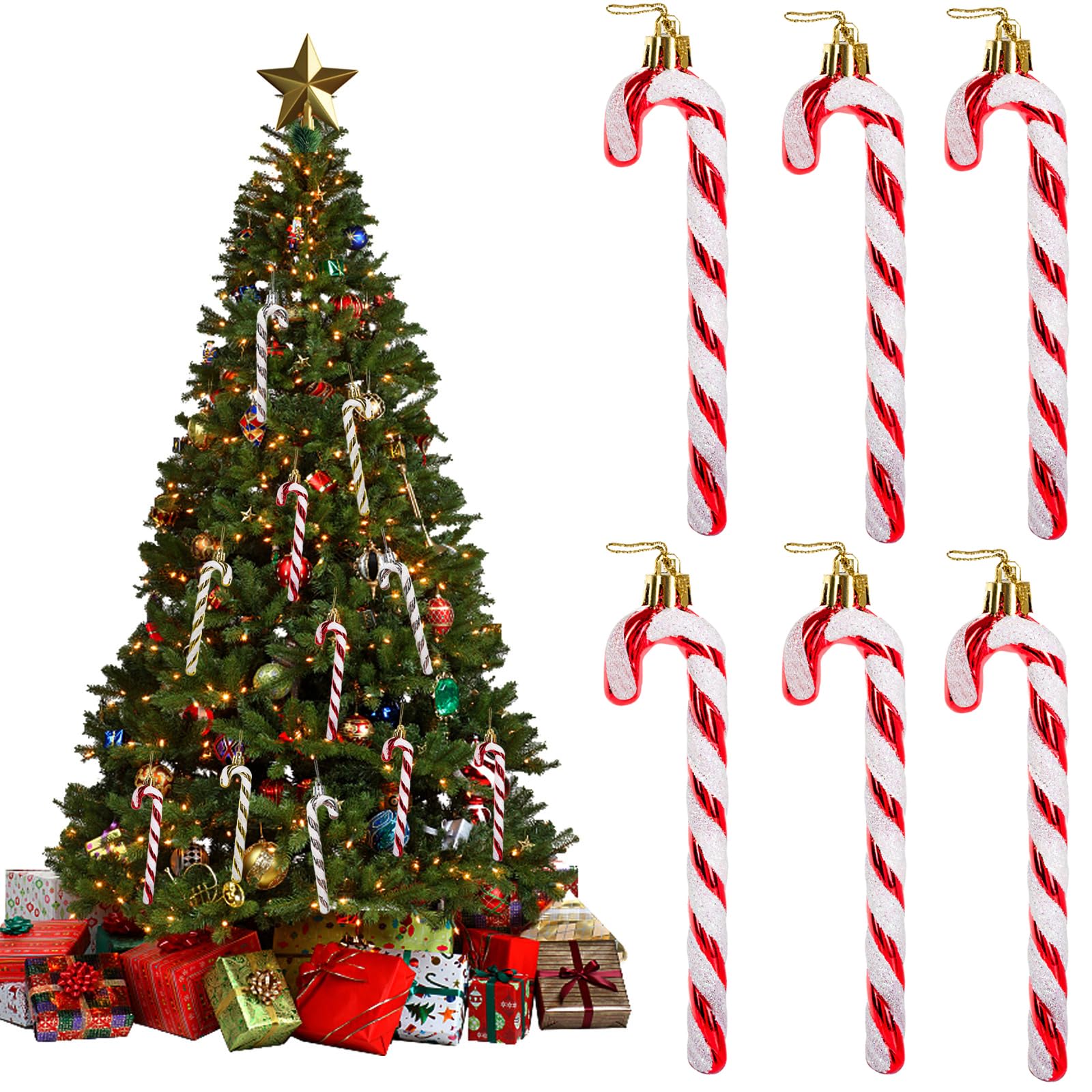 Christmas Glitter Candy Cane,Candy Cane Christmas Decorations,Christmas ...