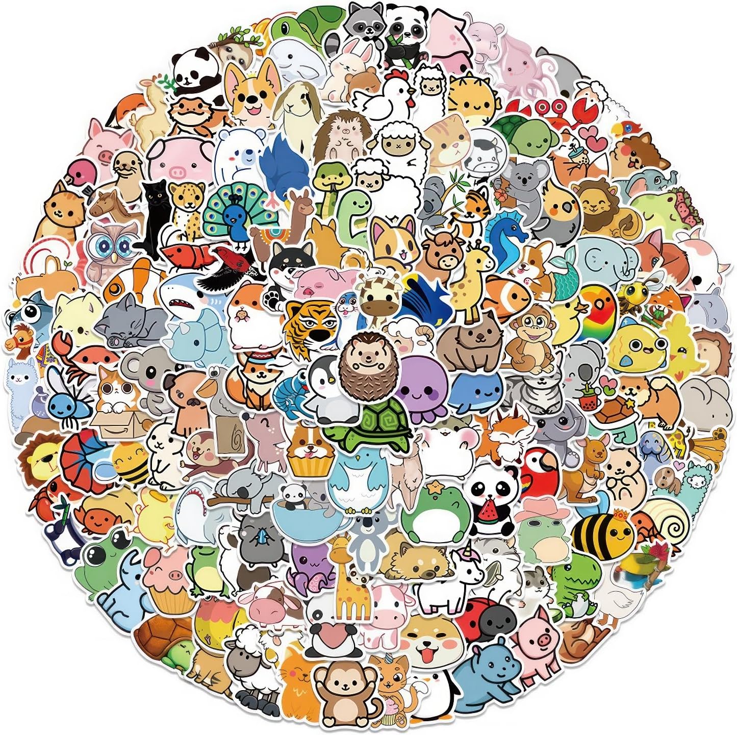 Amazon.com: 200 PCS Animal Stickers for Kids-Cute Waterproof Water ...