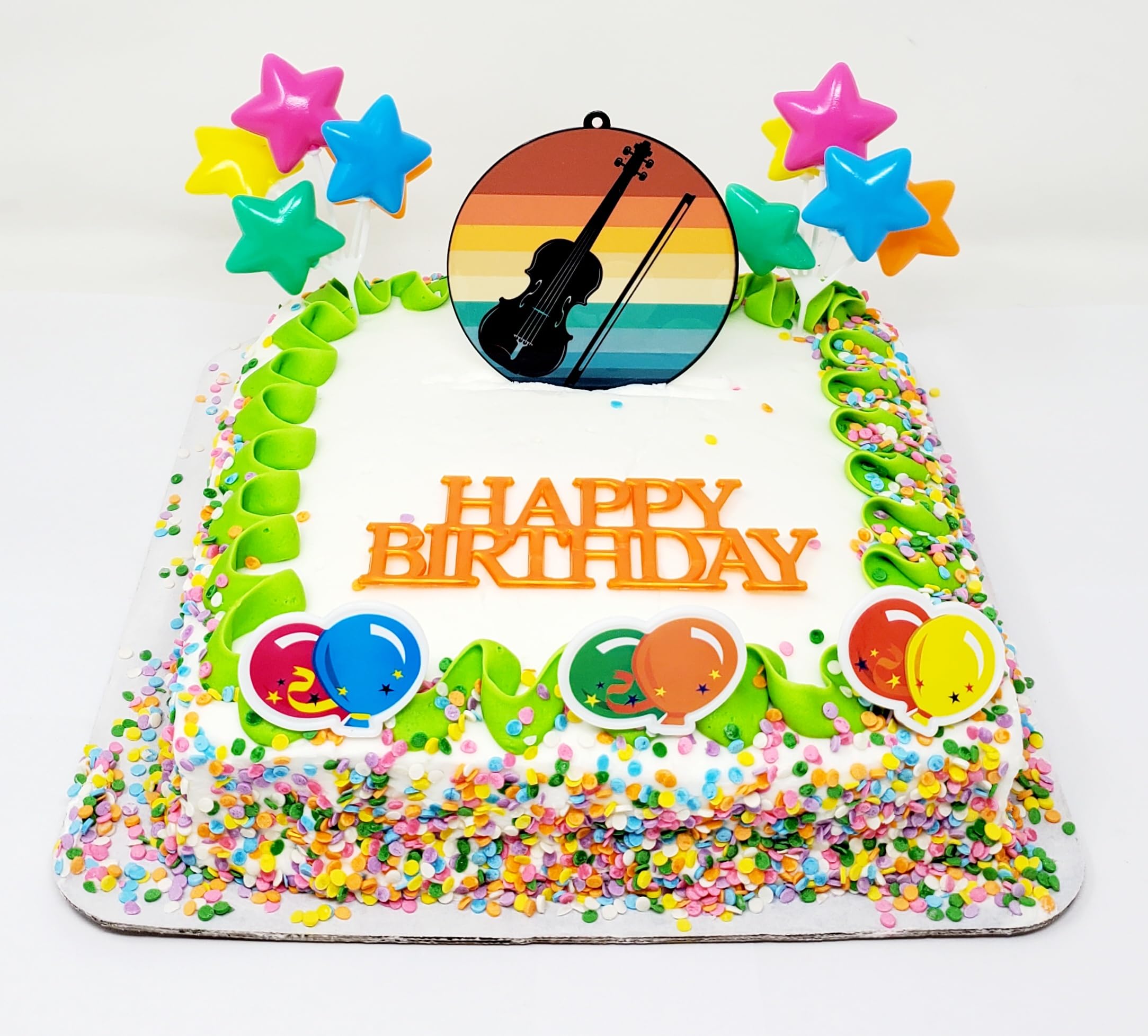 Amazon.com: Violin Themed Birthday Cake Topper Set : Grocery & Gourmet Food