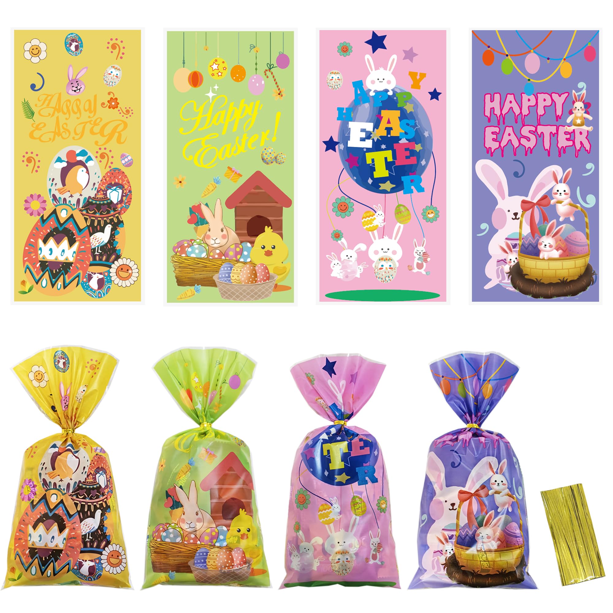 Amazon.com: Easter Treat Bags, Easter Candy Bags, Easter Bags for ...