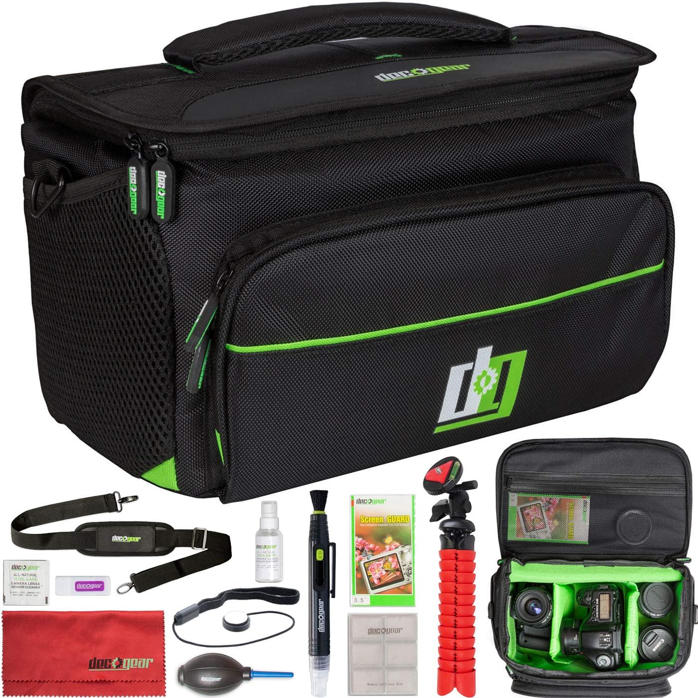Amazon.com : Deco Gear Protective Pro Designed Camera Bag for DSLR and ...