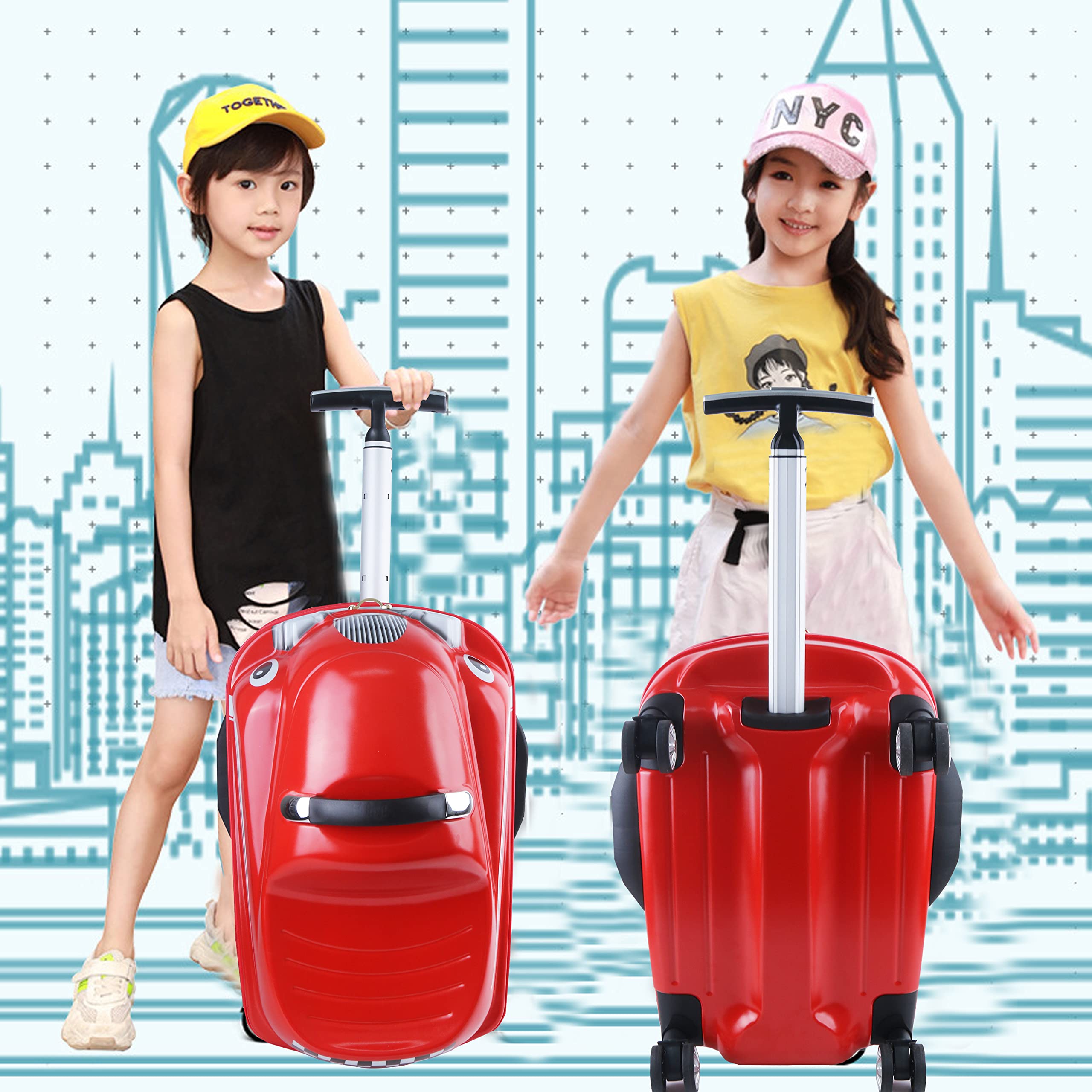 ELDA 20" Kids Ride-on Travel Suitcase Trolley Children's Carry On ...