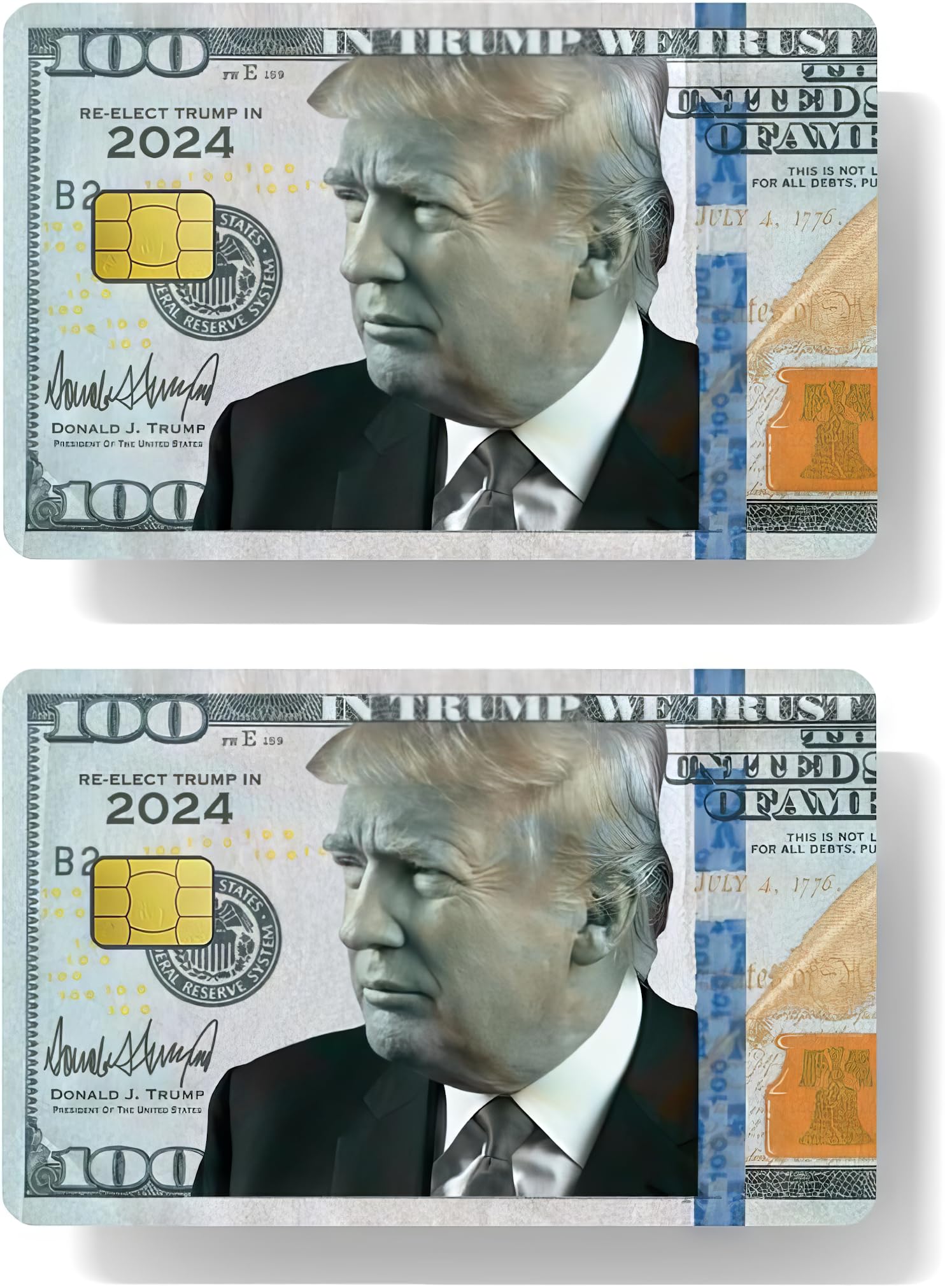 Amazon.com: Credit Card Skin, Debit Card Skin Hundred Dollar Trump, Debit, Credit, 2PCS Card ...