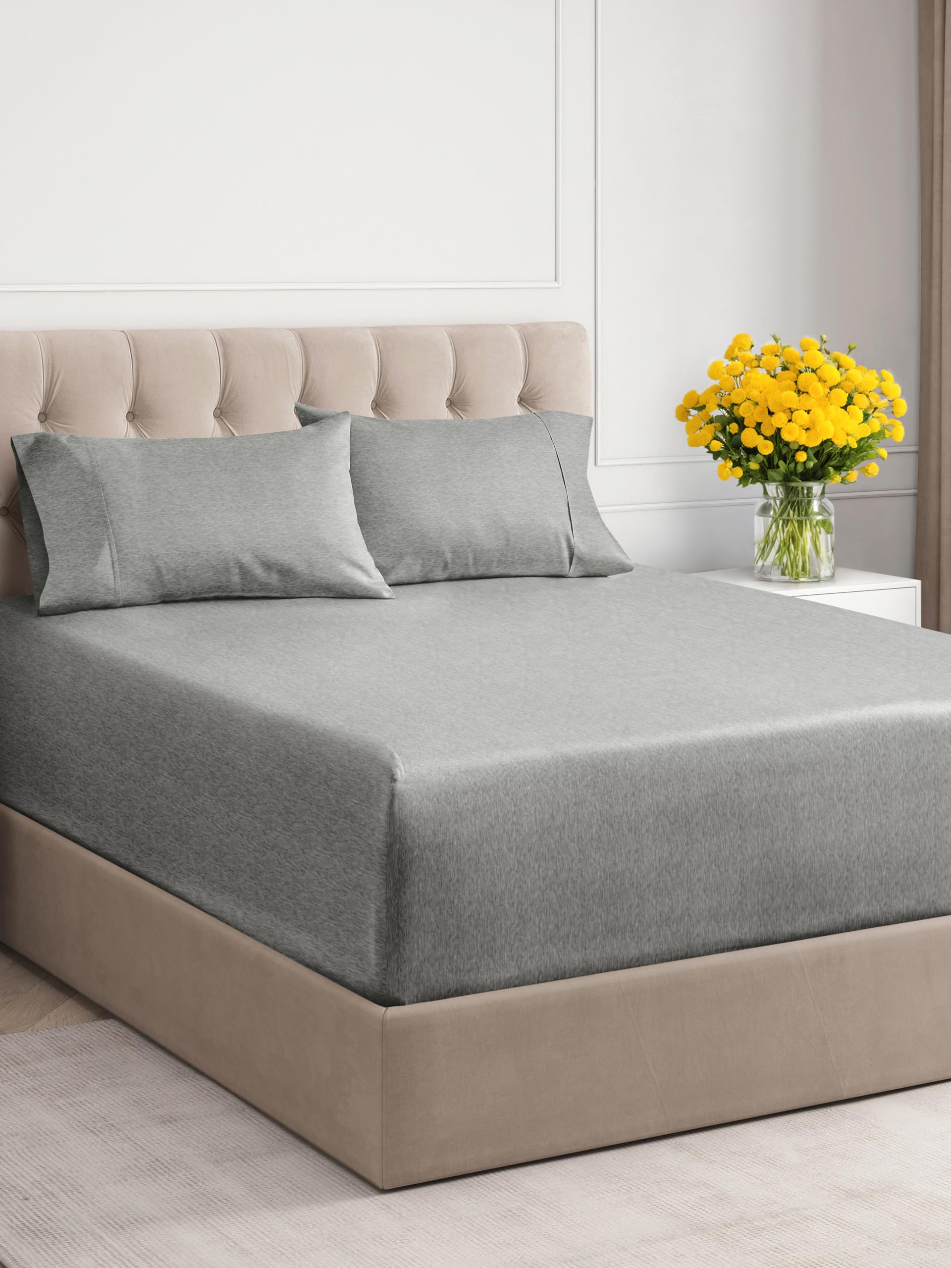 Amazon.com: Extra Deep Twin Sheet Set - 4 Piece Breathable & Cooling ...