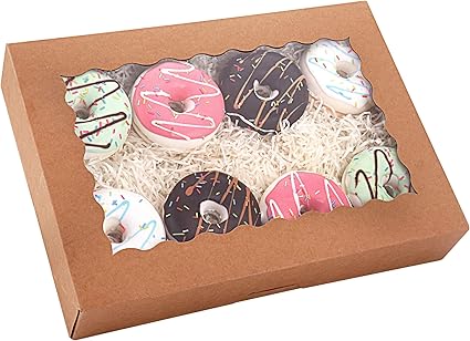 Amazon.com: Tcoivs 20-Pack Bakery Boxes with Window, 14" x 10" x 2.5 ...