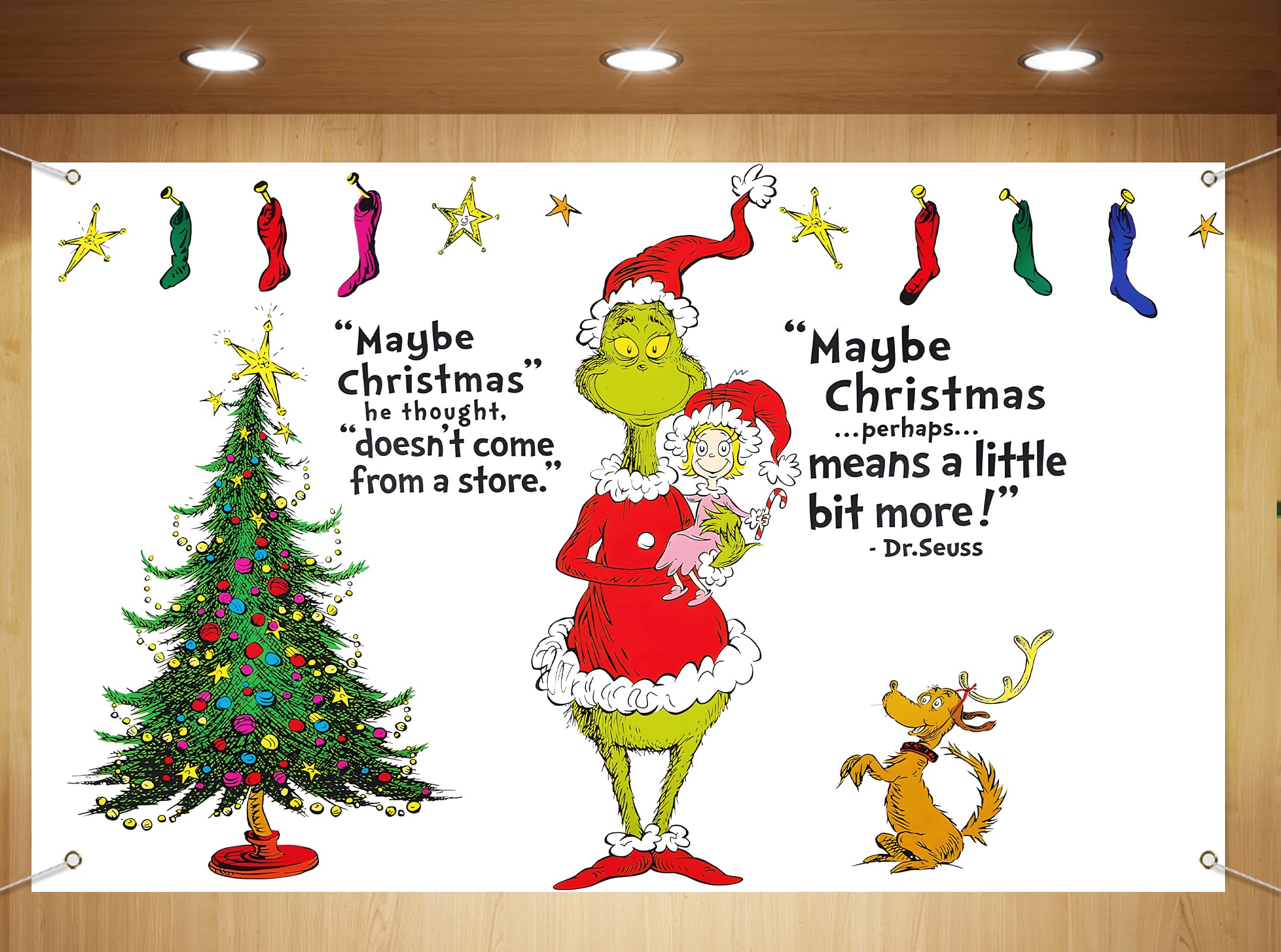 Whoville Backdrop Women's Dr. Seuss The Grinch Mount Crumpit Winter ...
